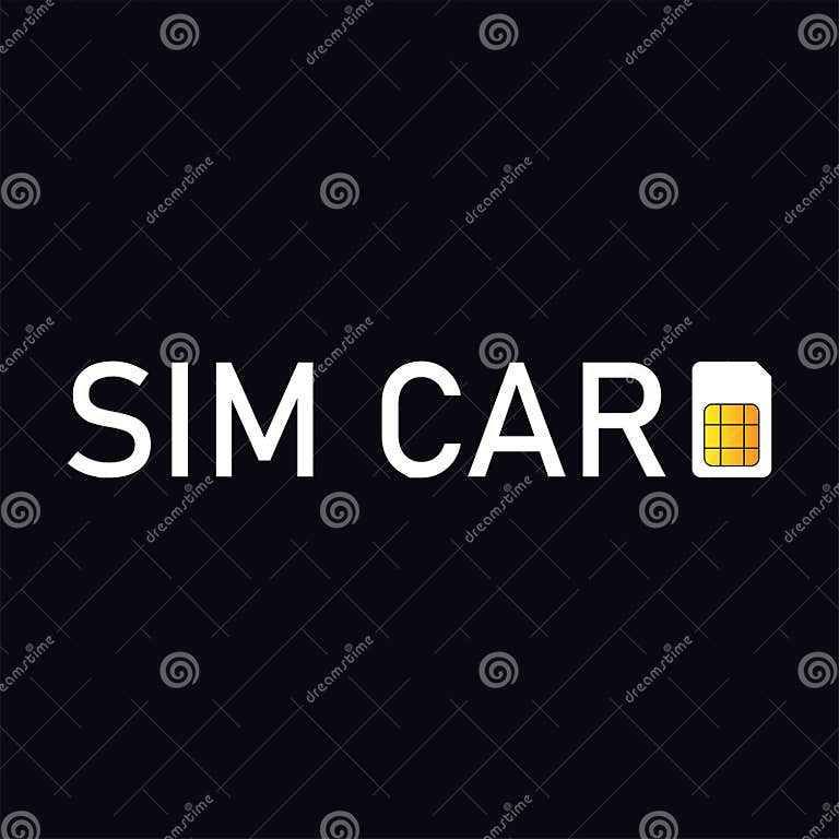 SIM Card Vector Forming the Letter D. SIM CARD Inscription. Suitable ...