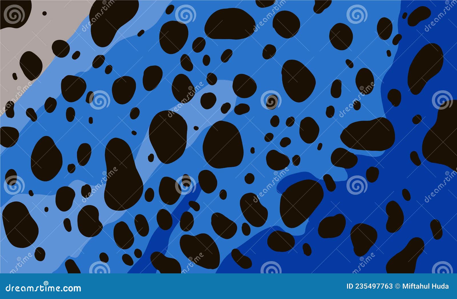 Vector Frog Skin Texture Background in Blue As Abstract Background for ...