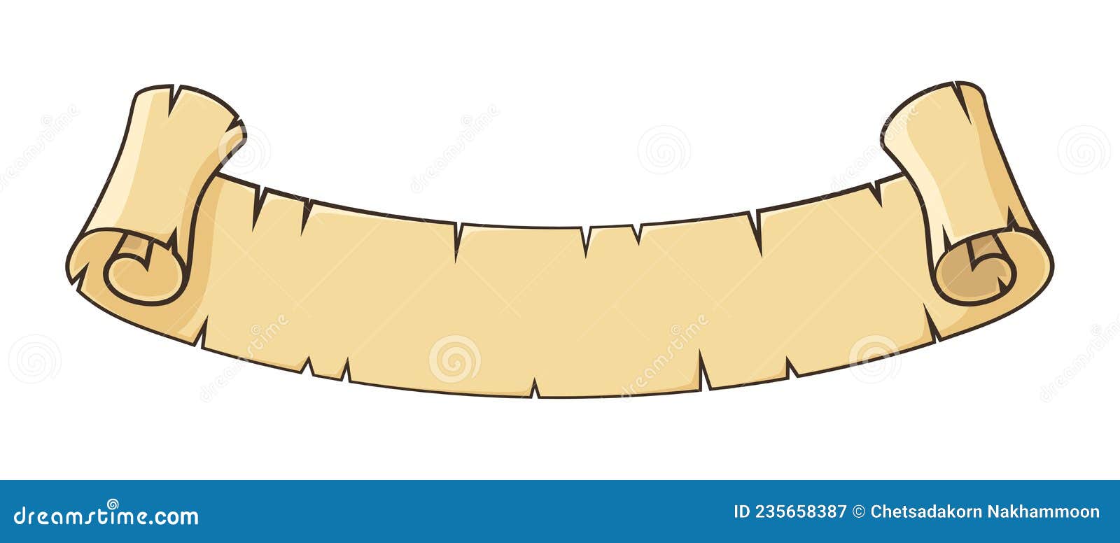 Ancient Paper Label Drawing Style Isolated Vector. Stock Vector ...