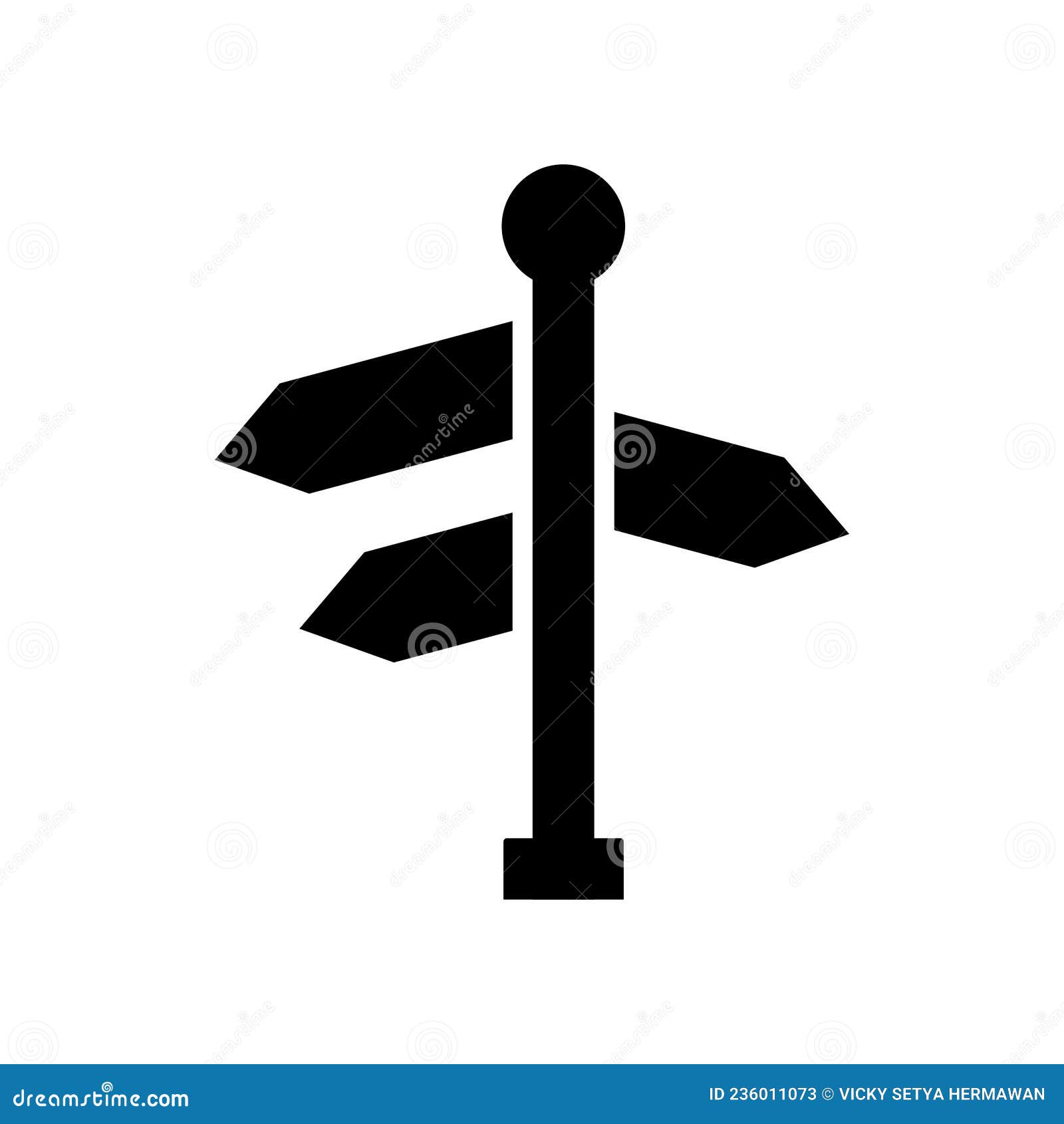 Signpost Icon Vector Illustration. Road Sign Icon. Signpost Symbol ...