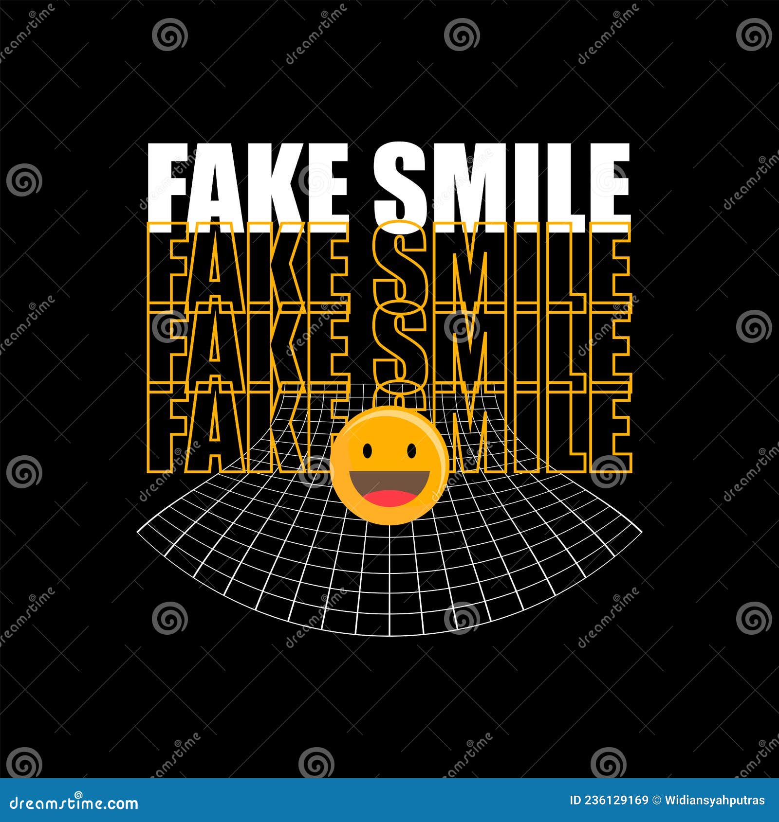 FAKE SMILE Vintage Streetwear Fashion Division, Suitable for Clothing ...