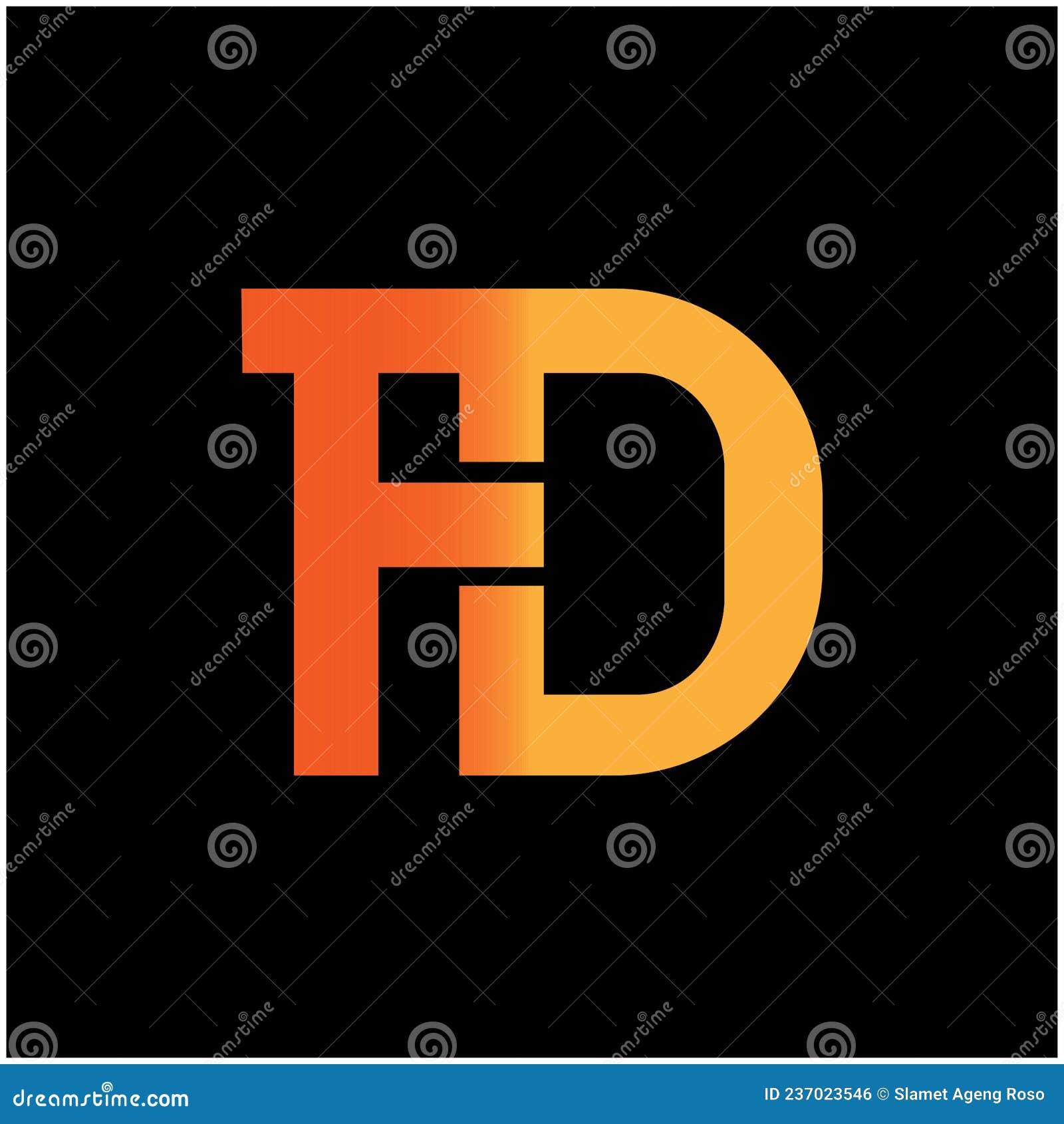 F D Letter Design Logo Vector Stock Vector - Illustration of font ...