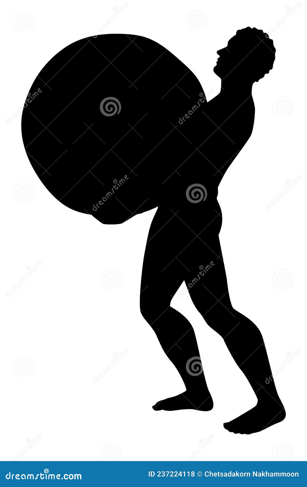 A Man Carries Heavy Object Silhouette Vector Stock Vector ...