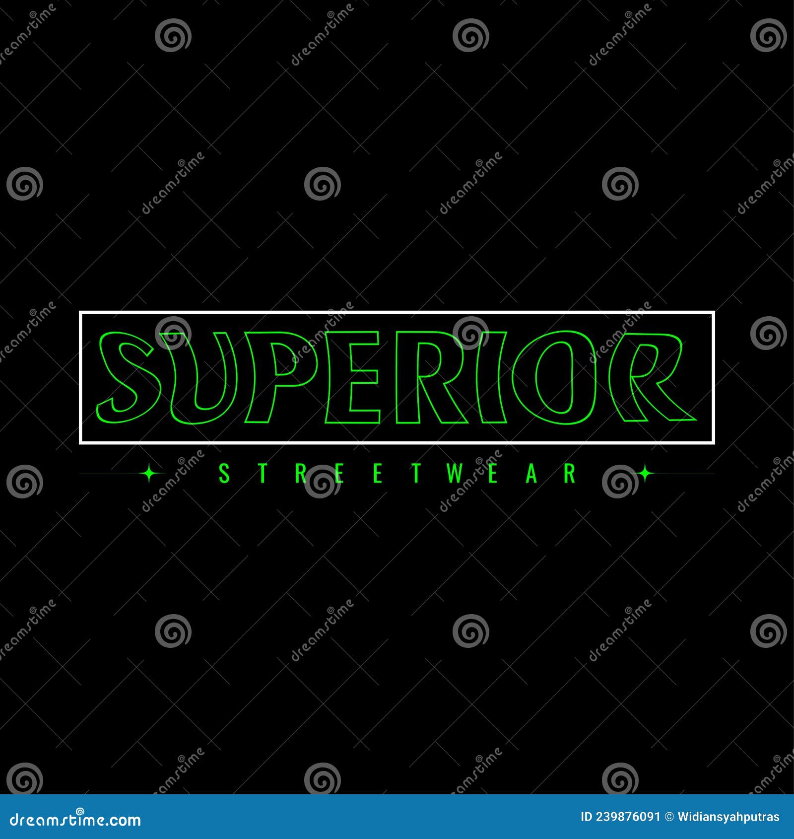 SUPERIOR Lettering Isolated on a Black Background. Perfect for Icons ...