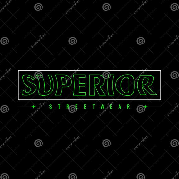 SUPERIOR Lettering Isolated on a Black Background. Perfect for Icons ...