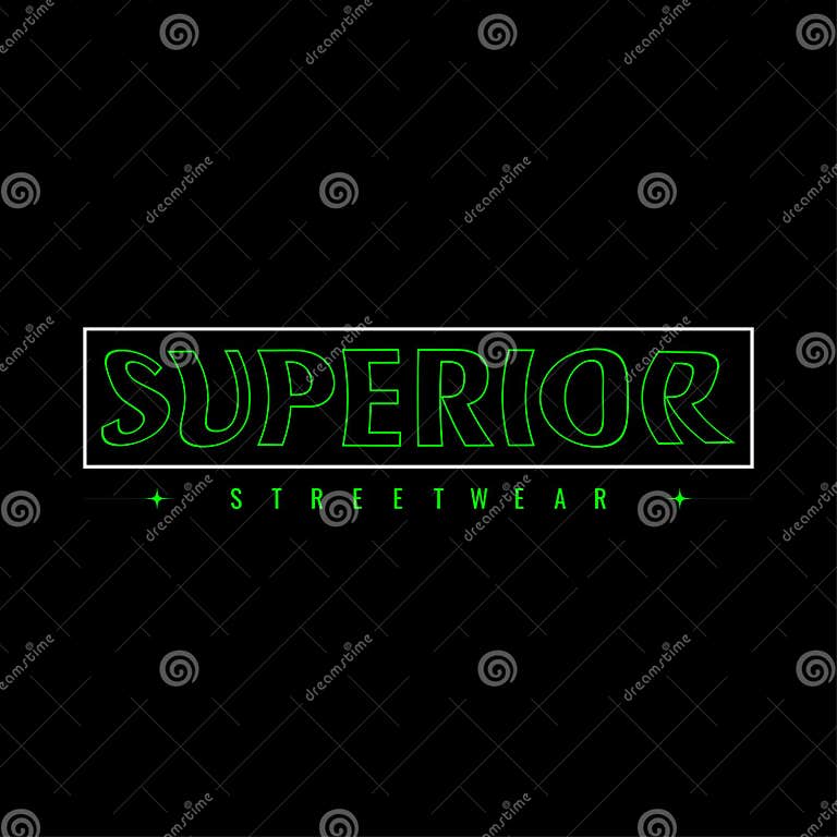 SUPERIOR Lettering Isolated on a Black Background. Perfect for Icons ...