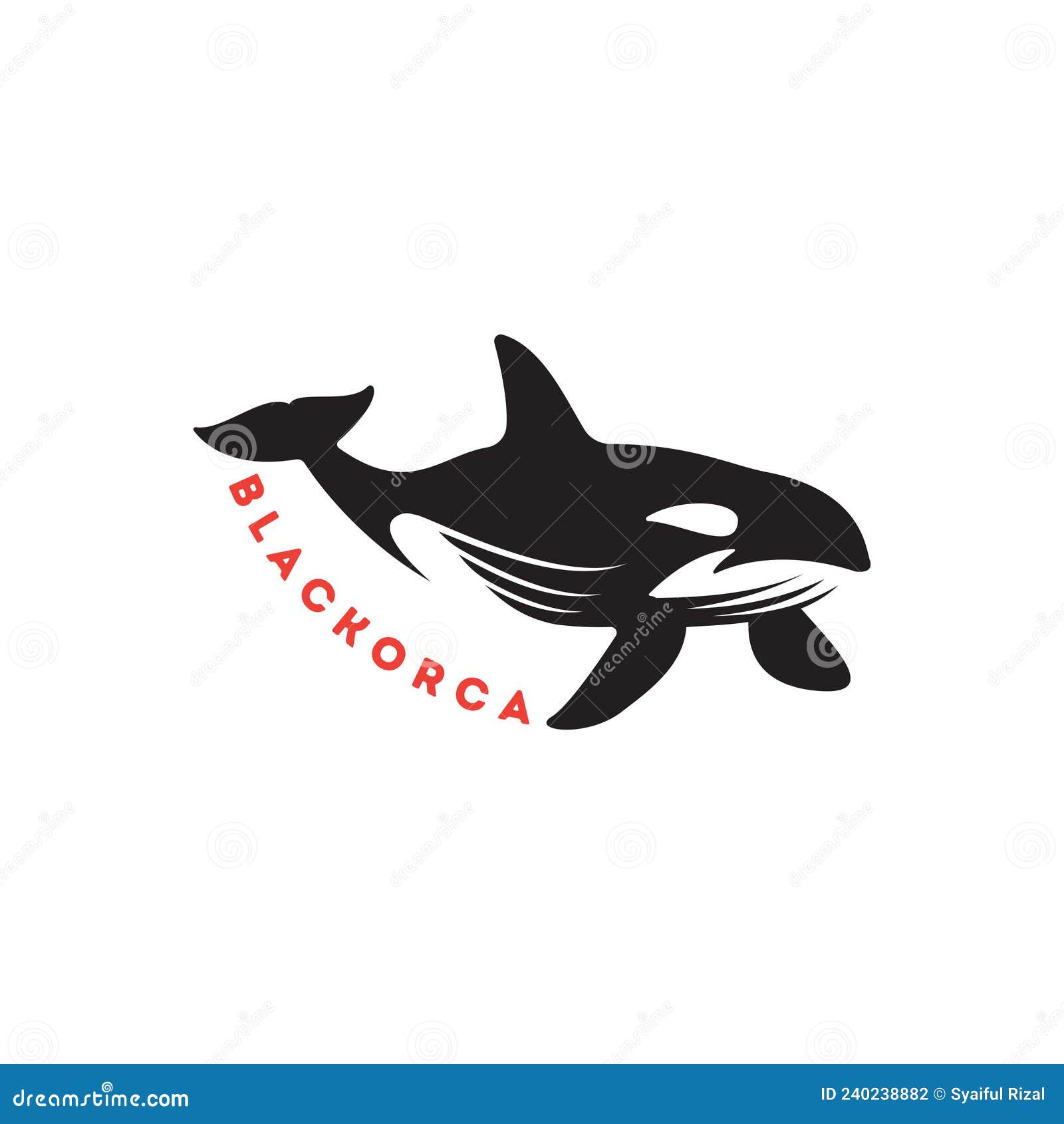 Orca Whale Icon Design stock vector. Illustration of concept - 240238882