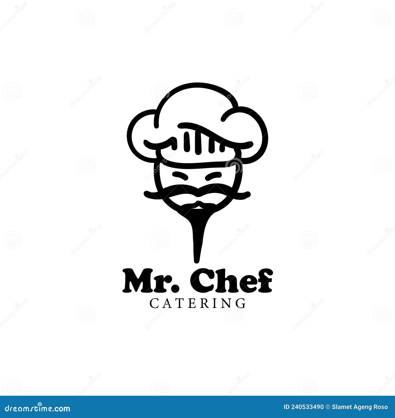 Mister Chef Design Logo Restaurant Stock Vector - Illustration of logo ...