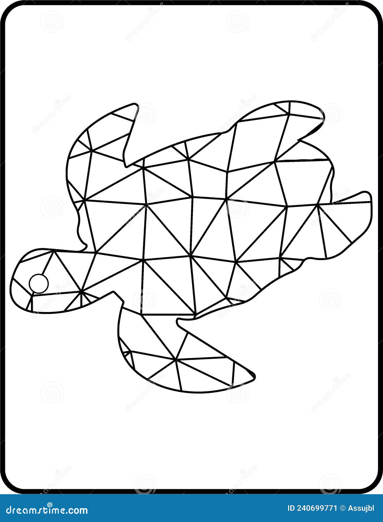 Vector Abstract Polygonal Geometric Abstract Turtle Stock Vector ...