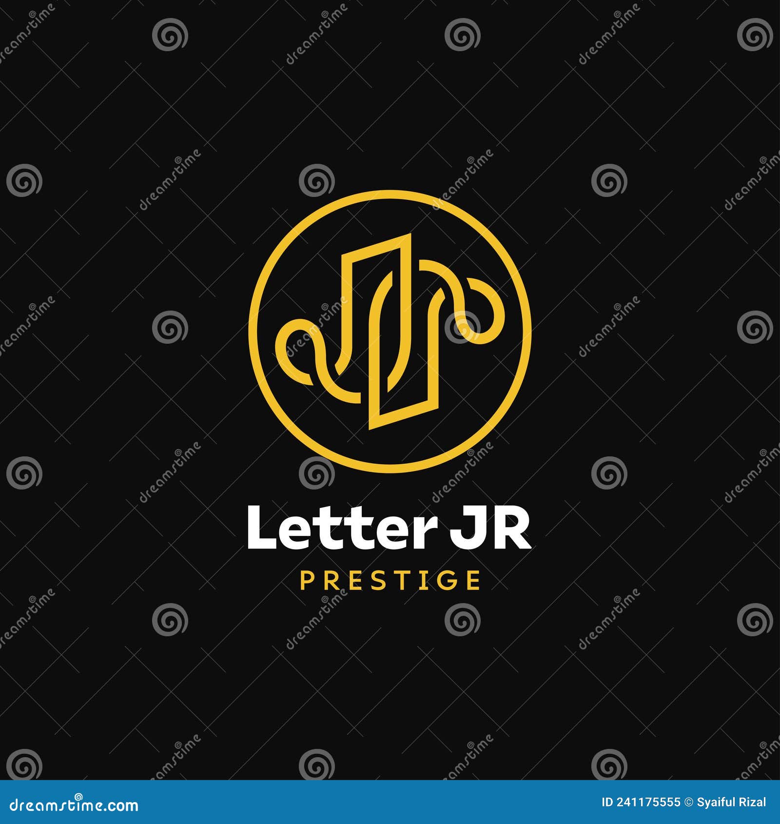 Letter J R Logo Concept stock vector. Illustration of effect - 241175555