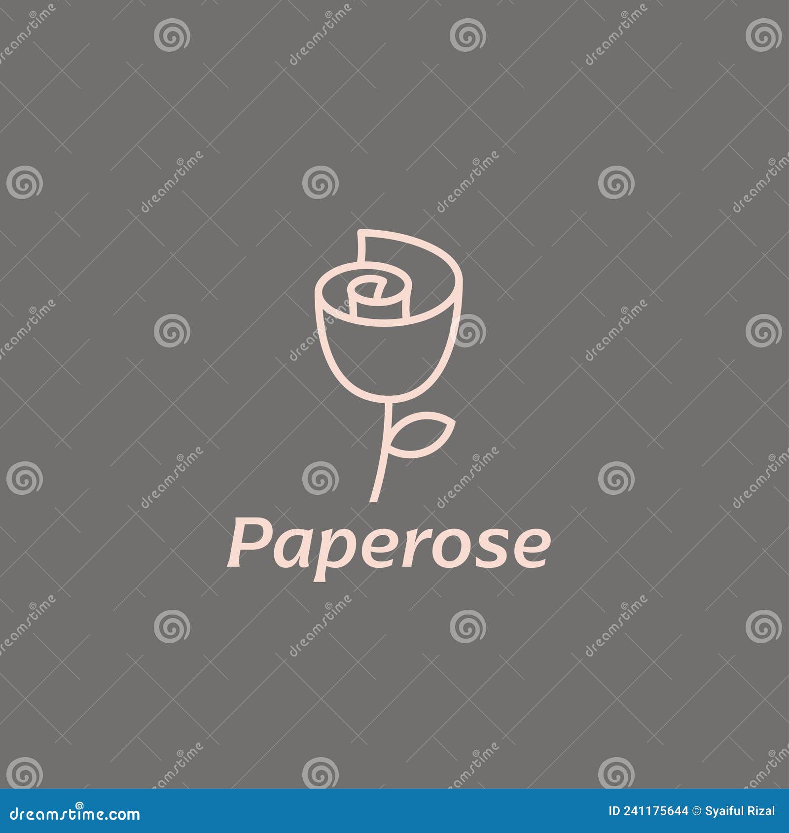 Paper Rose Logo Concept stock vector. Illustration of love - 241175644