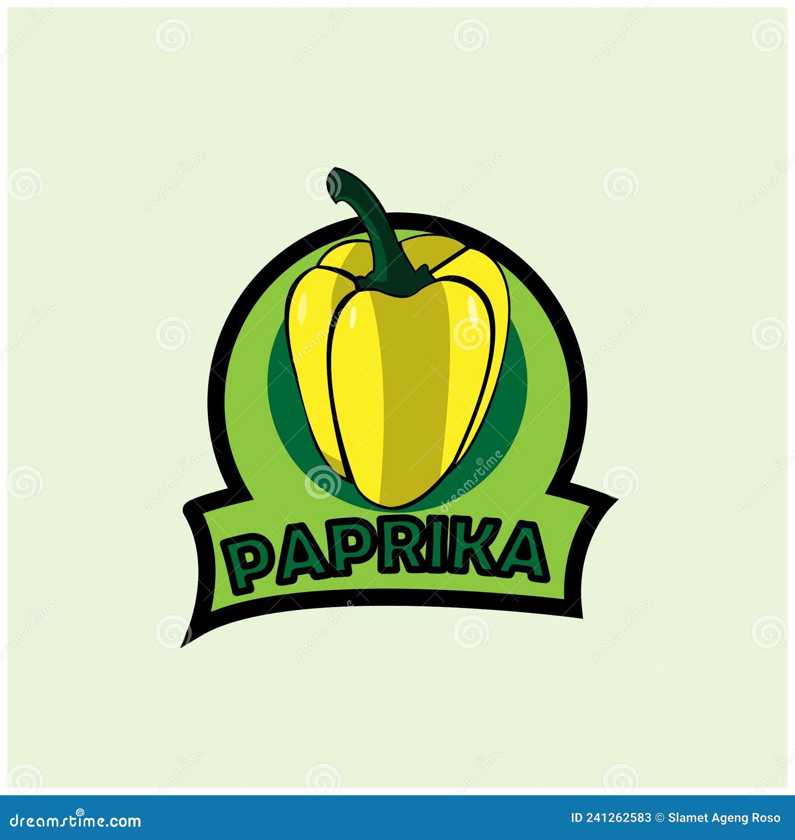 Paprika Vegetable Design Logo Vector Stock Vector - Illustration of ...