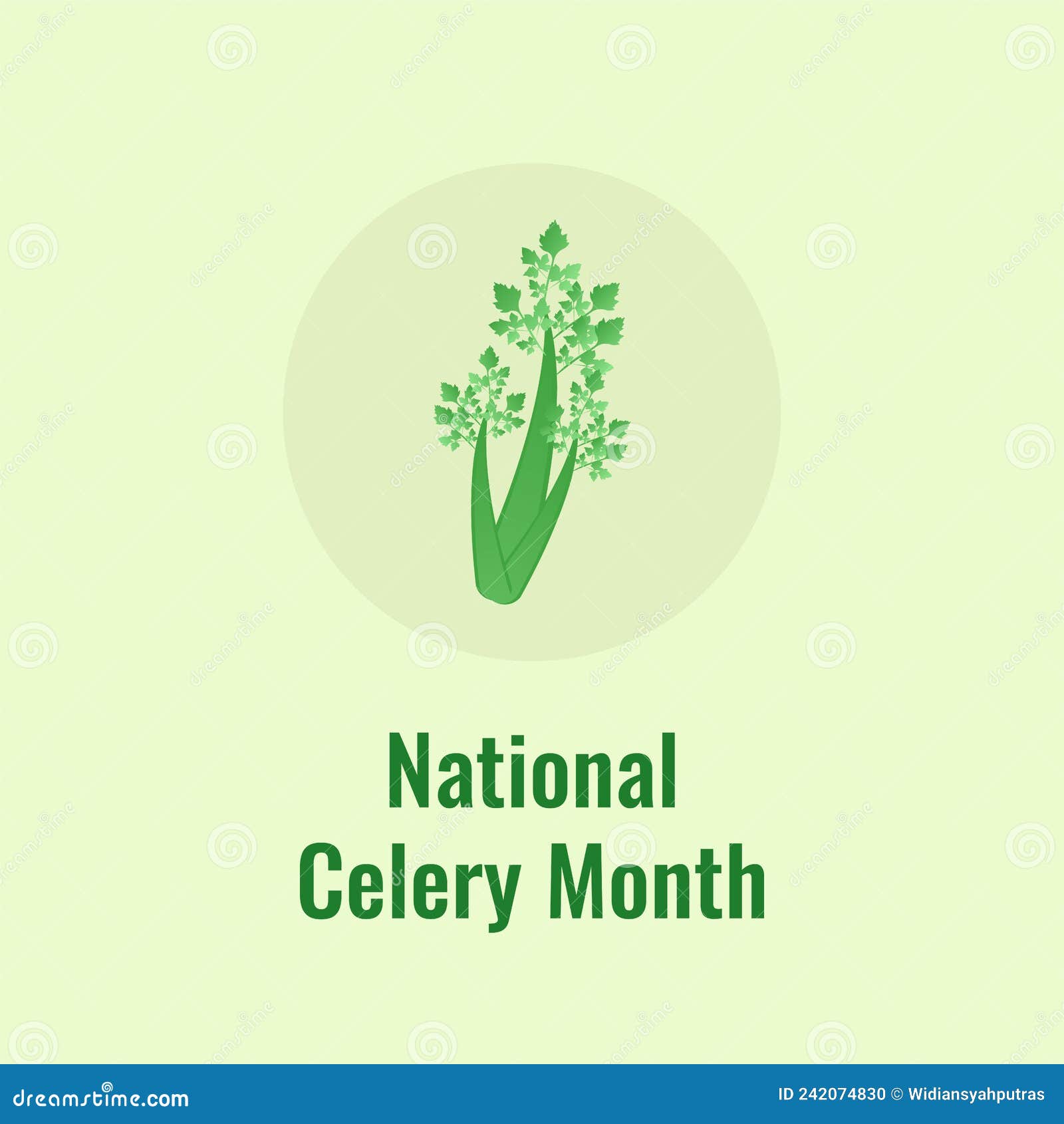Green Color Celery Logo Icon Vector. National Celery Month Poster ...