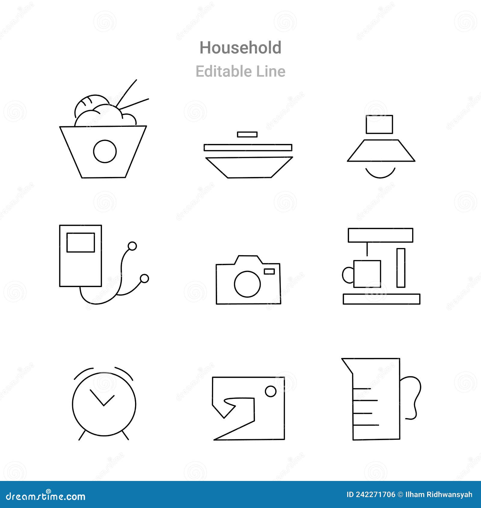 Household Icons Bundle Set Vector Stock Vector - Illustration of symbol ...