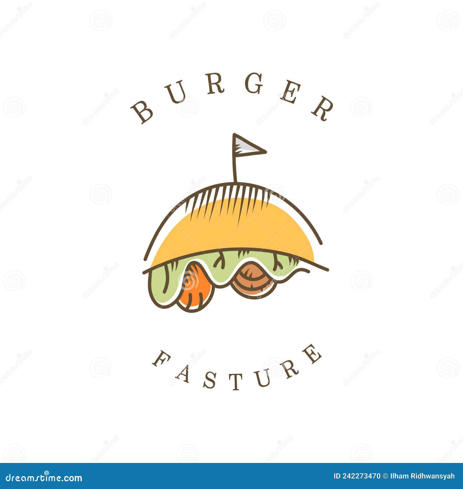 Burger Fast Food Logo Brand Design Vector Stock Vector - Illustration ...