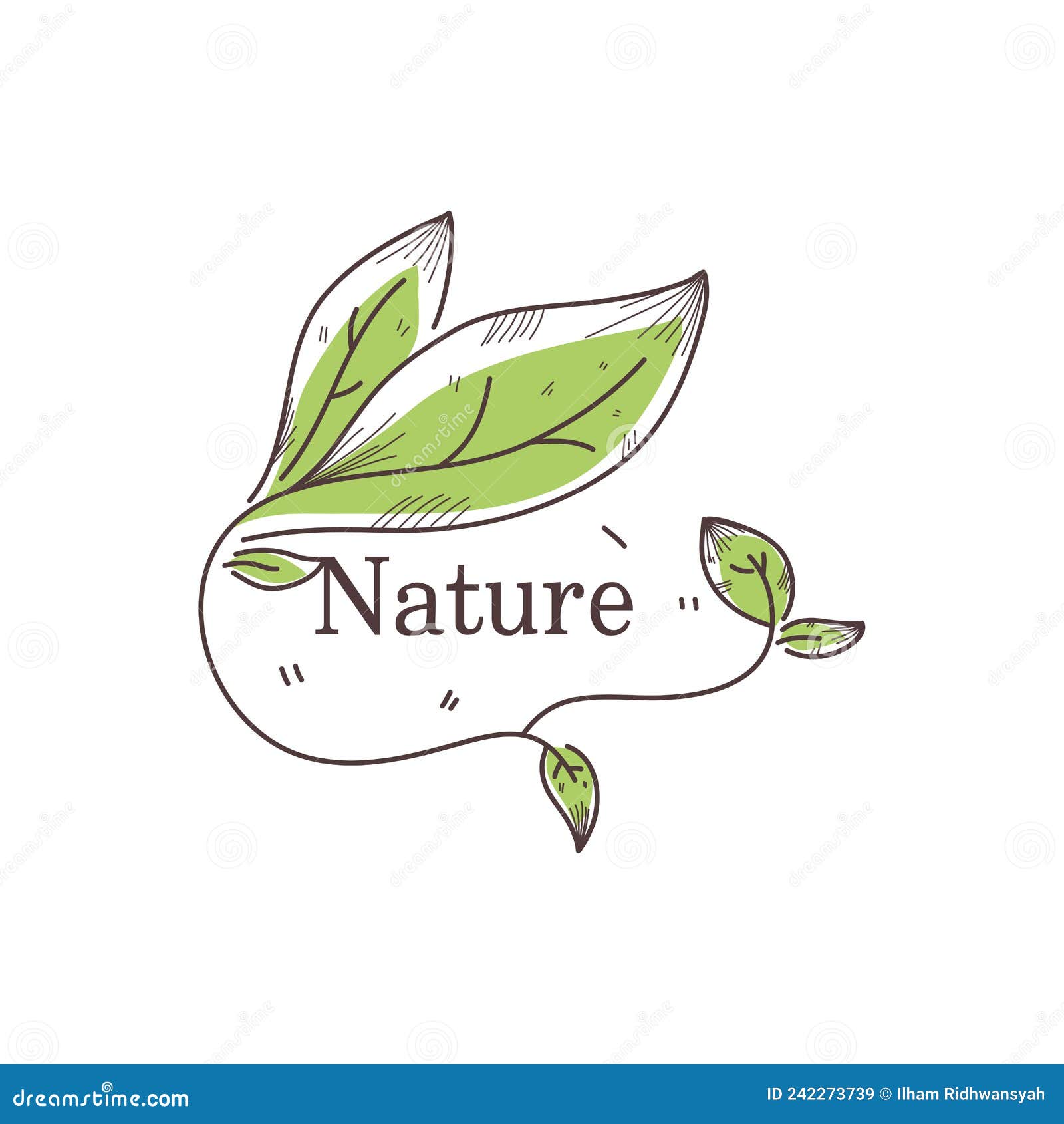 Logo Nature Organic Brand Design Vector Stock Vector - Illustration of ...