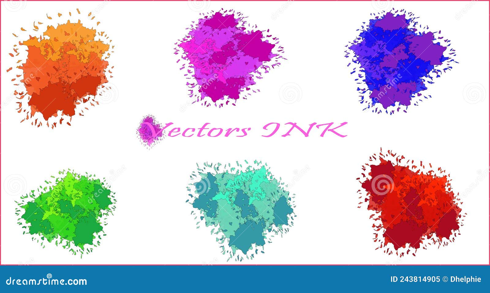 Ink Colorful Illustration Gambar Stock Illustration - Illustration of ...
