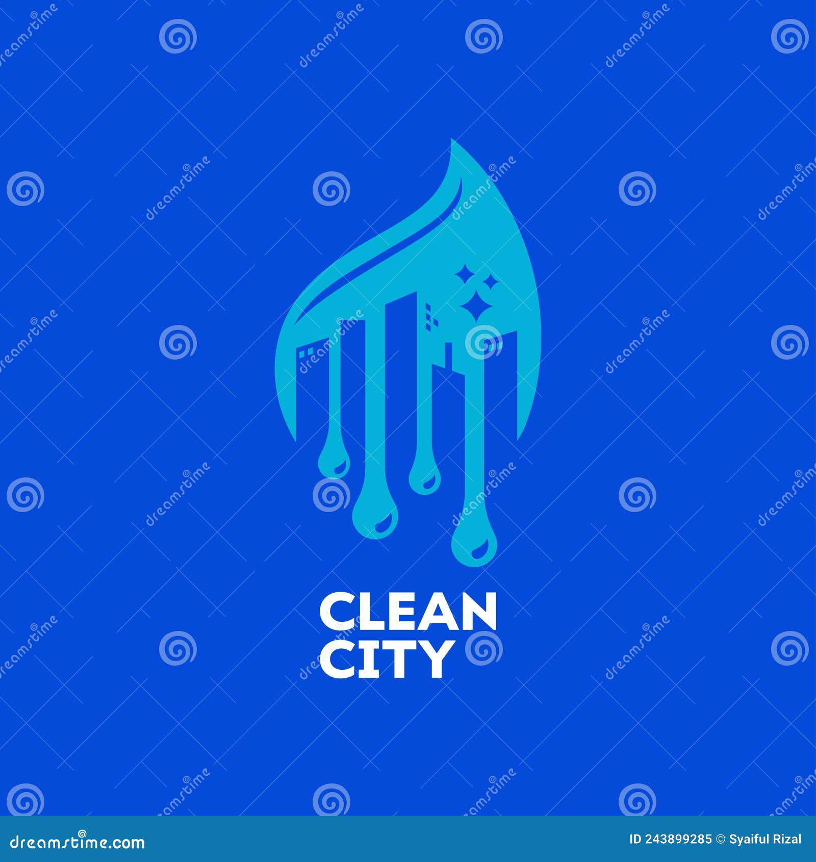 Clean City Logo stock vector. Illustration of isolated - 243899285