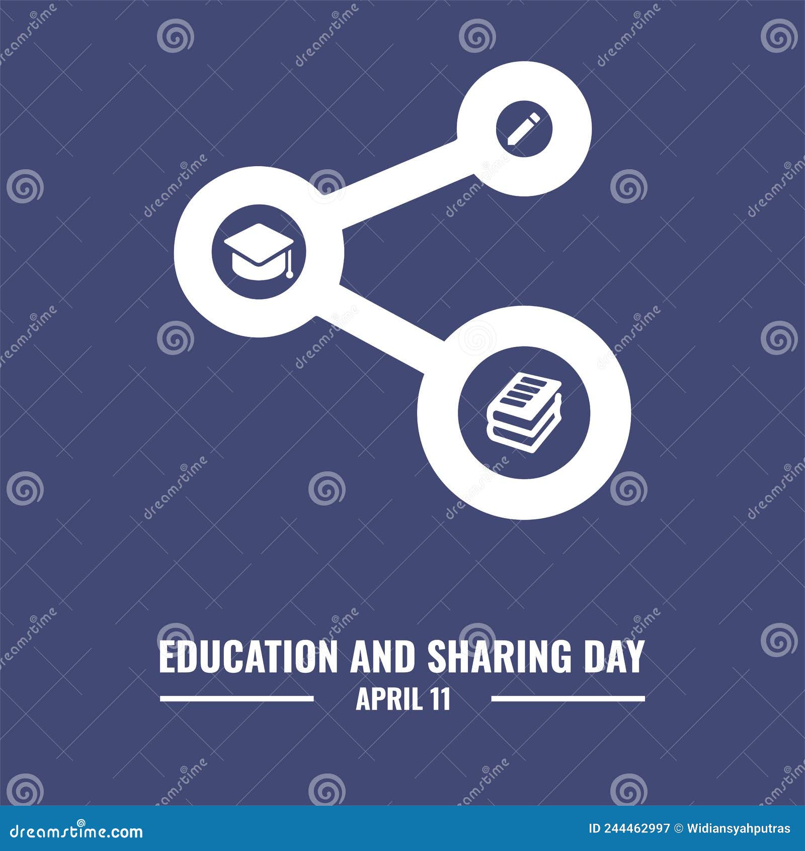 Sharing Vector Icons, Books, Pencils and Graduation Hats, Education and ...