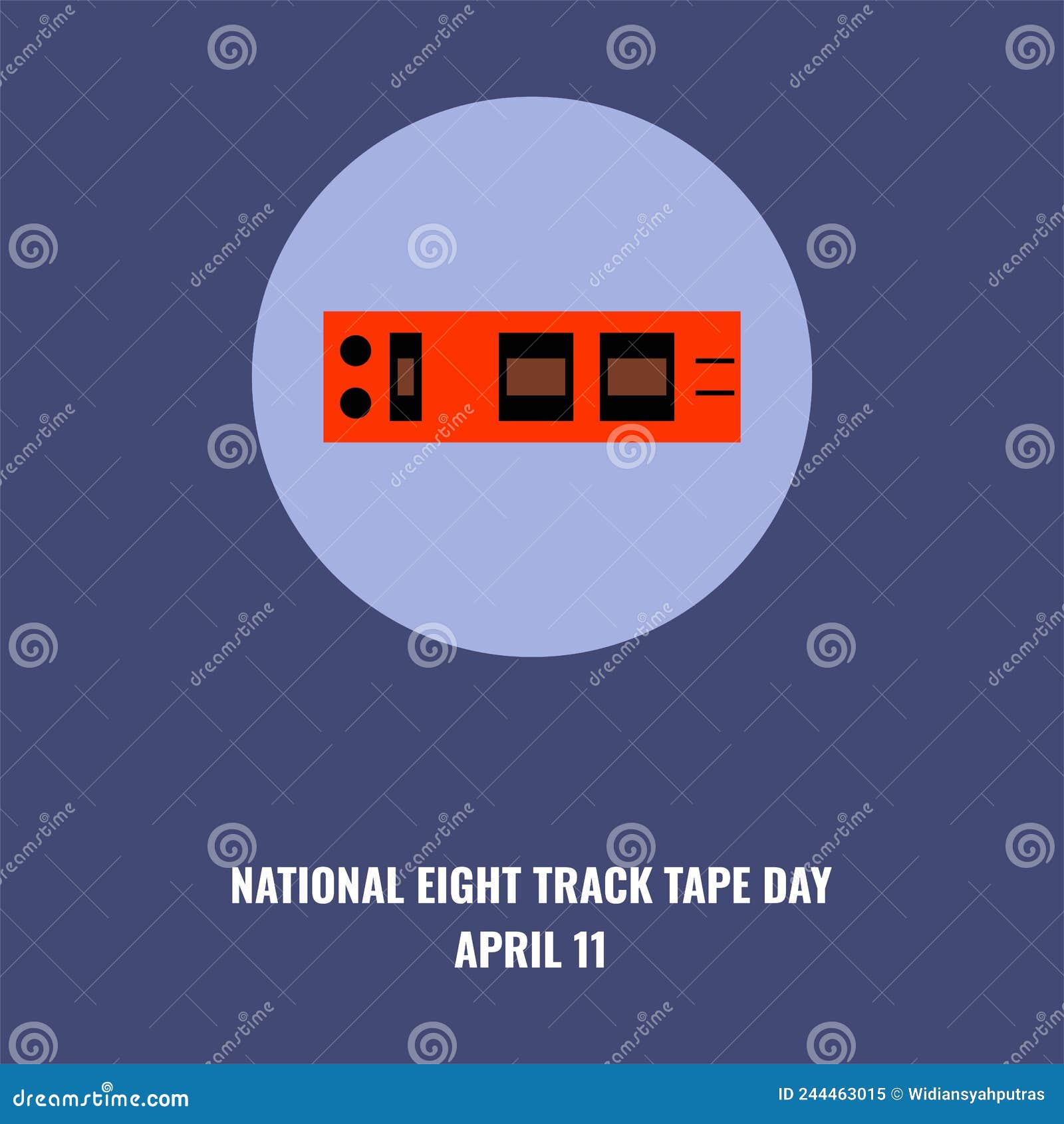 Eight Track Tape Vector Icon, National Eight Track Tape Day Design ...