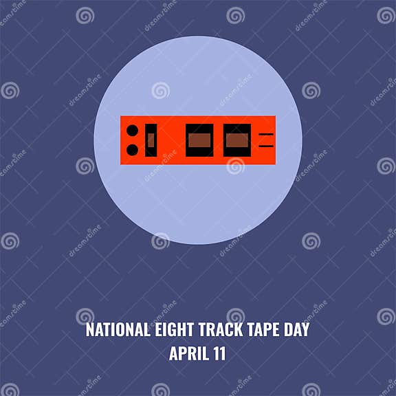 Eight Track Tape Vector Icon, National Eight Track Tape Day Design ...