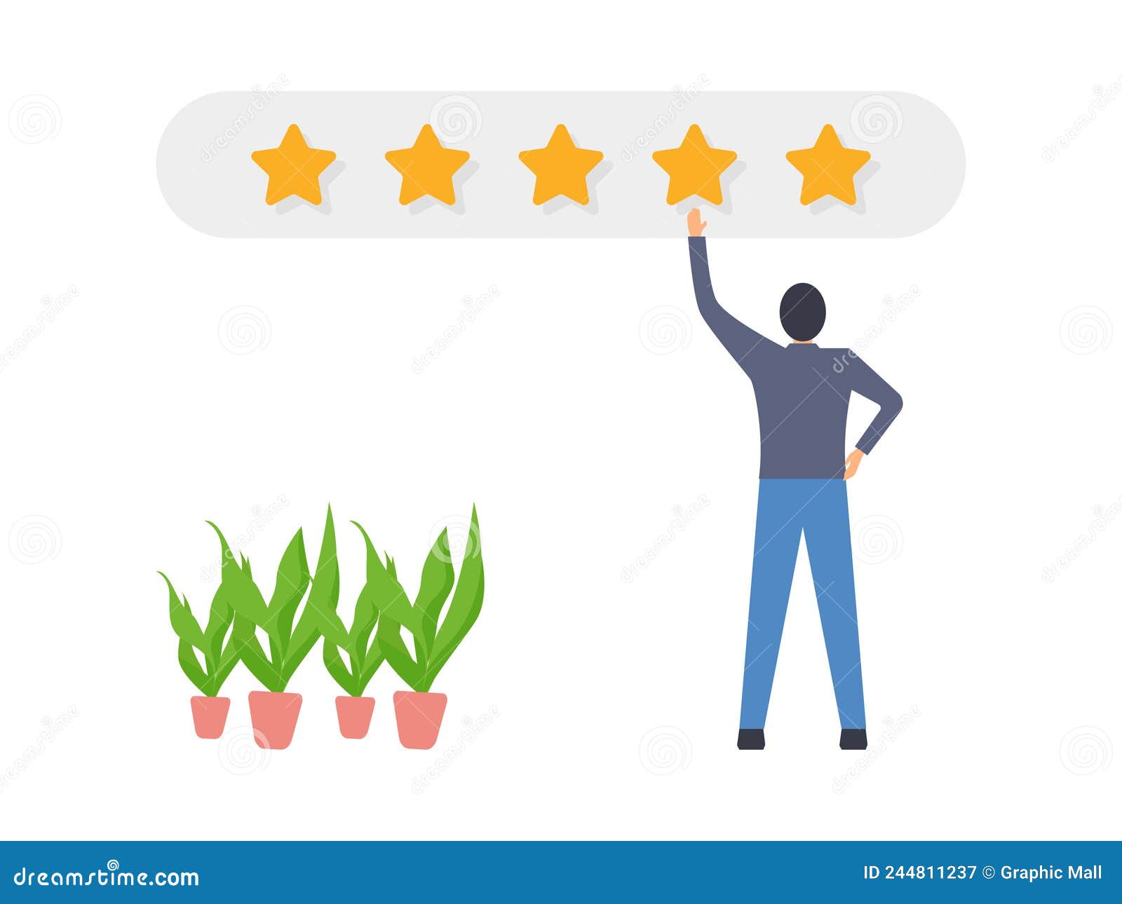 People Characters Giving Five Star Feedback, Reviews Stars Good and Bad ...