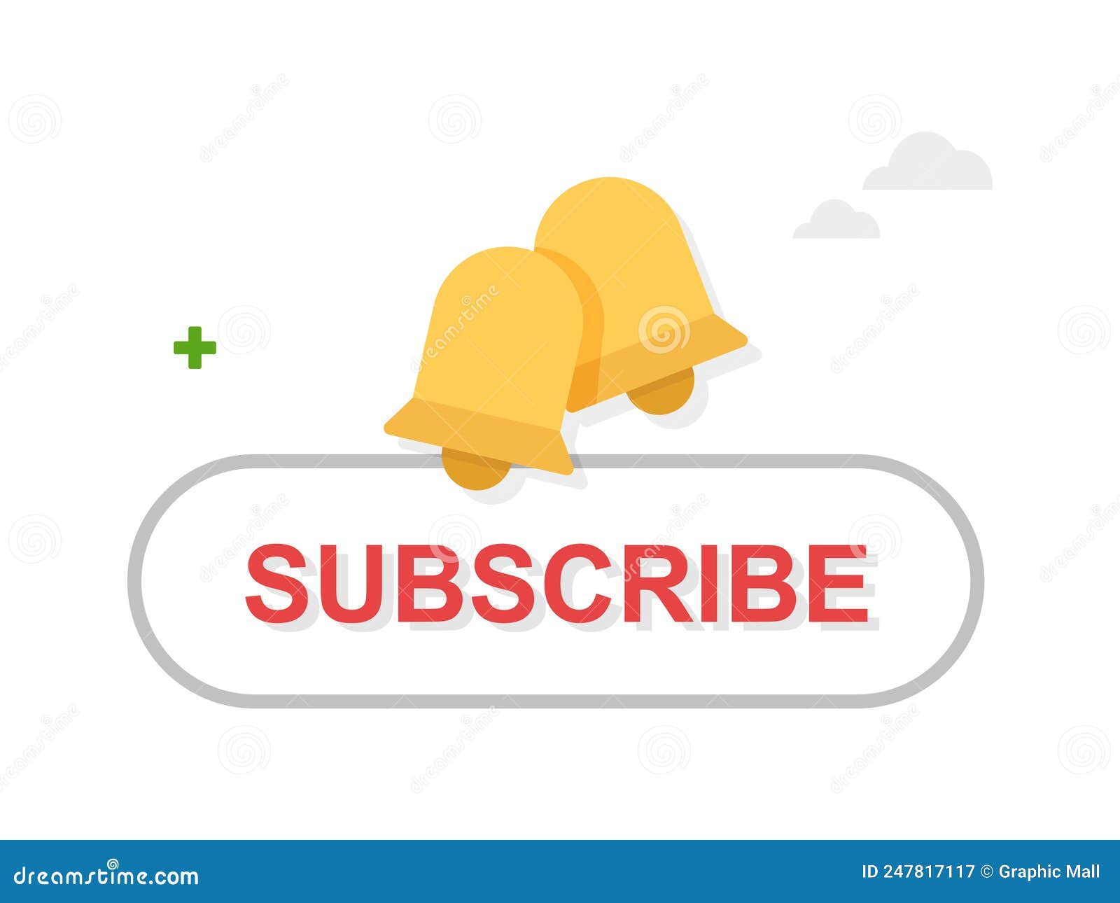 Subscribe Bell Button Social Media Blog Channel Stock Vector ...