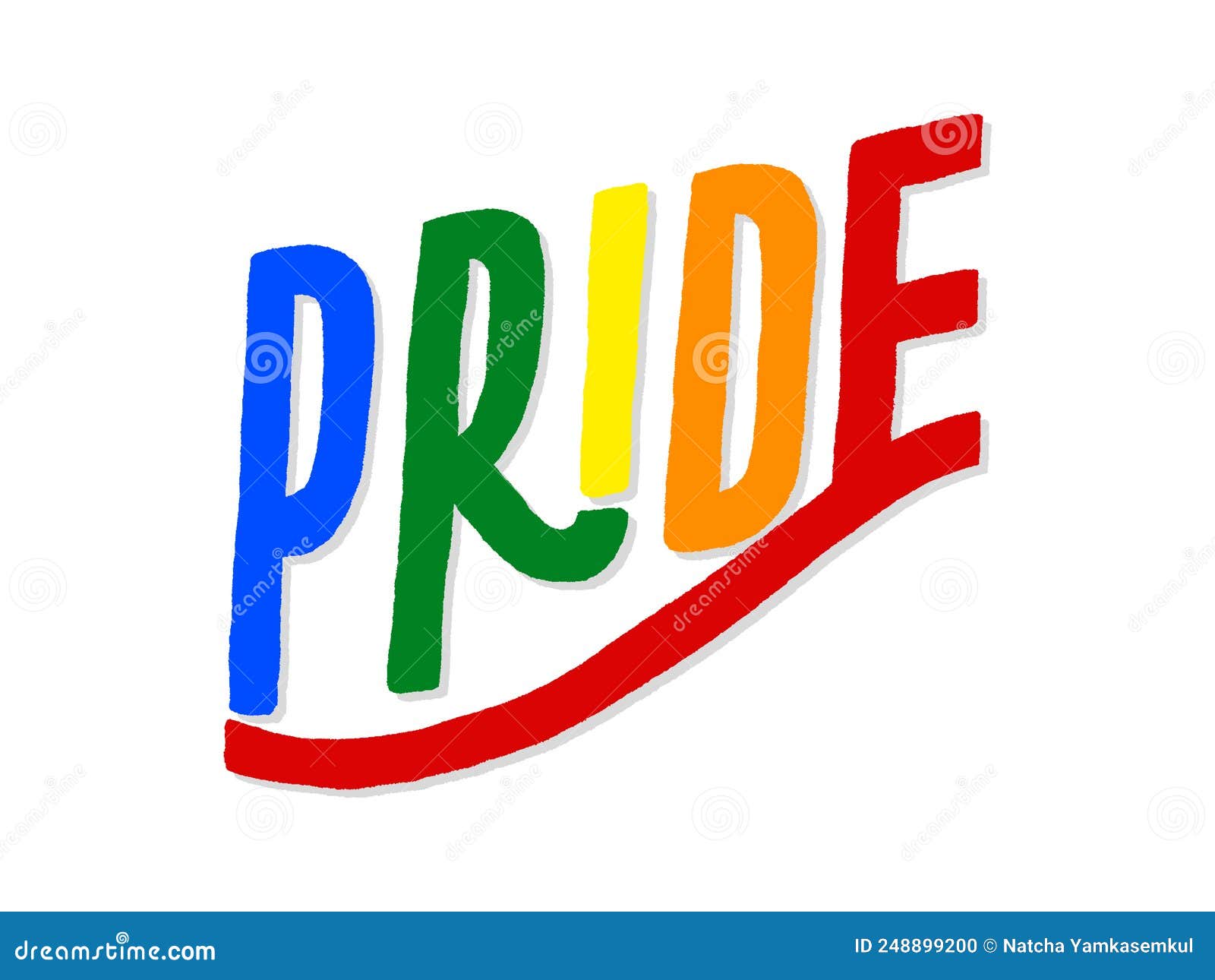 Pride. Hand Written Lettering Isolated On White Background.Vector ...