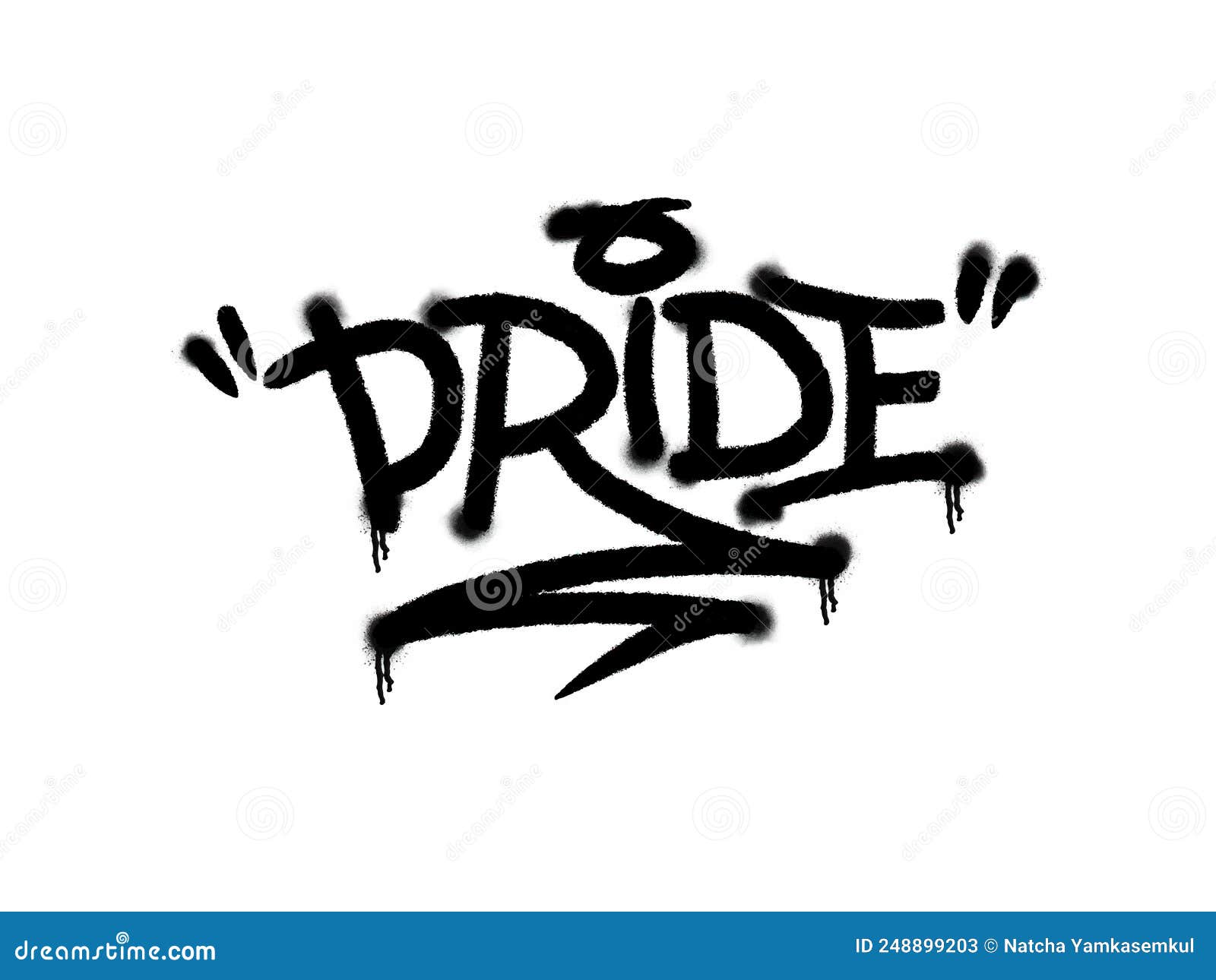 Pride. Hand Written Lettering Isolated on White Background.Vector ...
