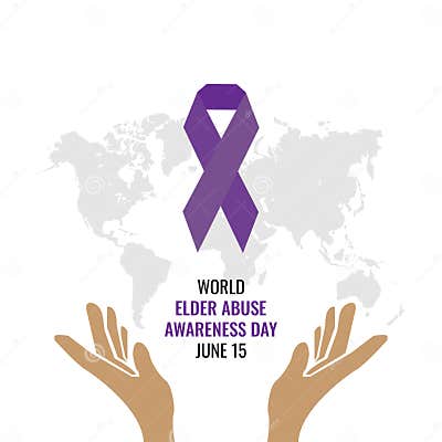 Purple Ribbon Vector Icon. World Elder Abuse Awareness Day Design ...