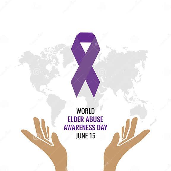 Purple Ribbon Vector Icon. World Elder Abuse Awareness Day Design ...