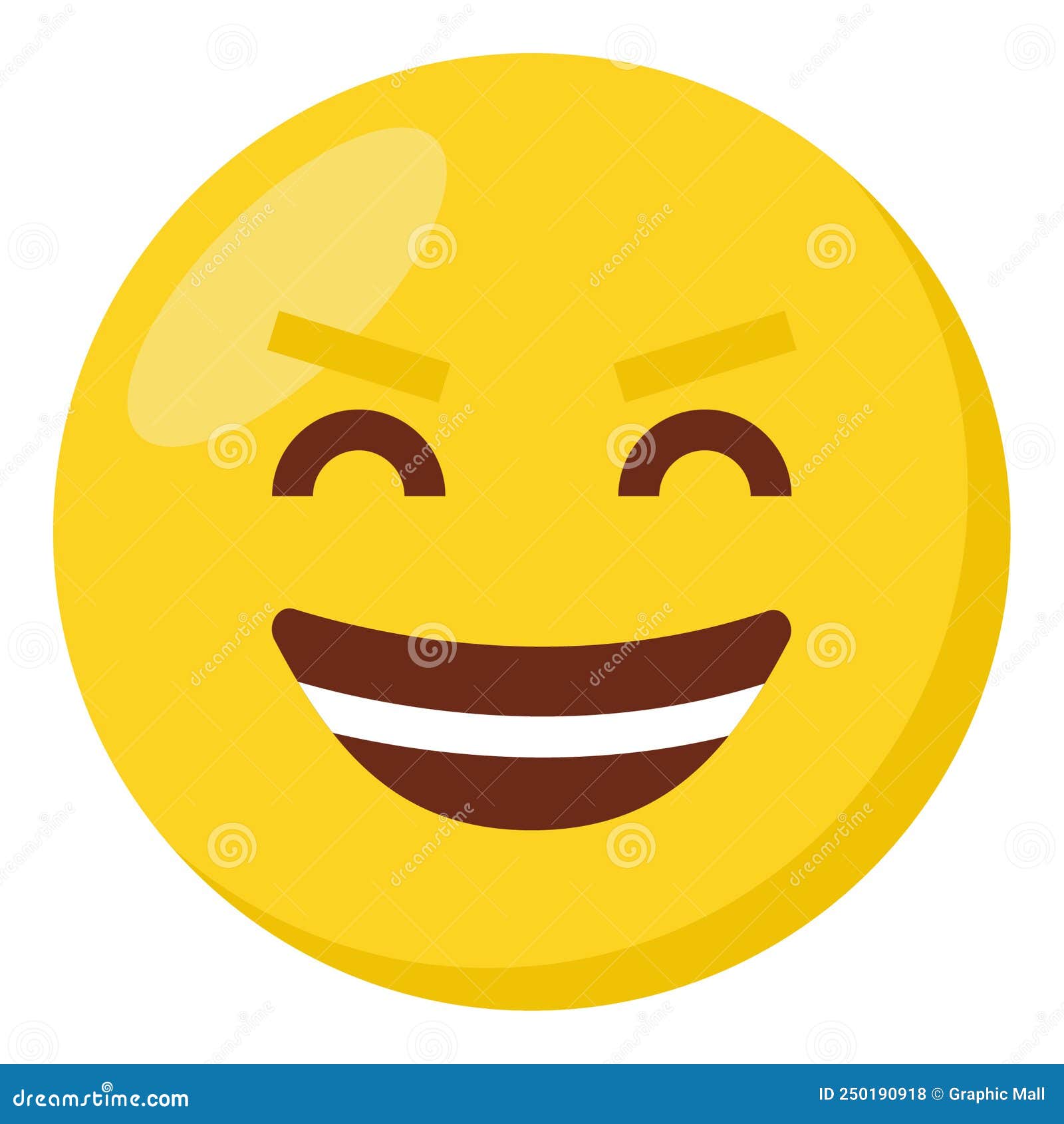 Happy Face Expression Character Emoji Flat Icon. Stock Vector ...