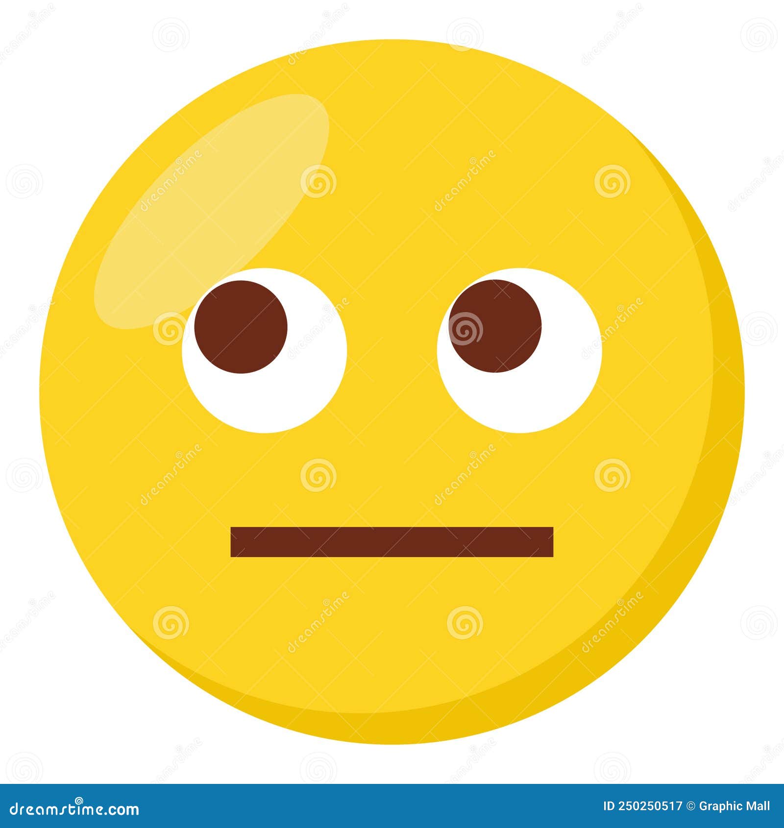 Rolling Eyes Face Expression Character Emoji Flat Icon. Stock Vector ...