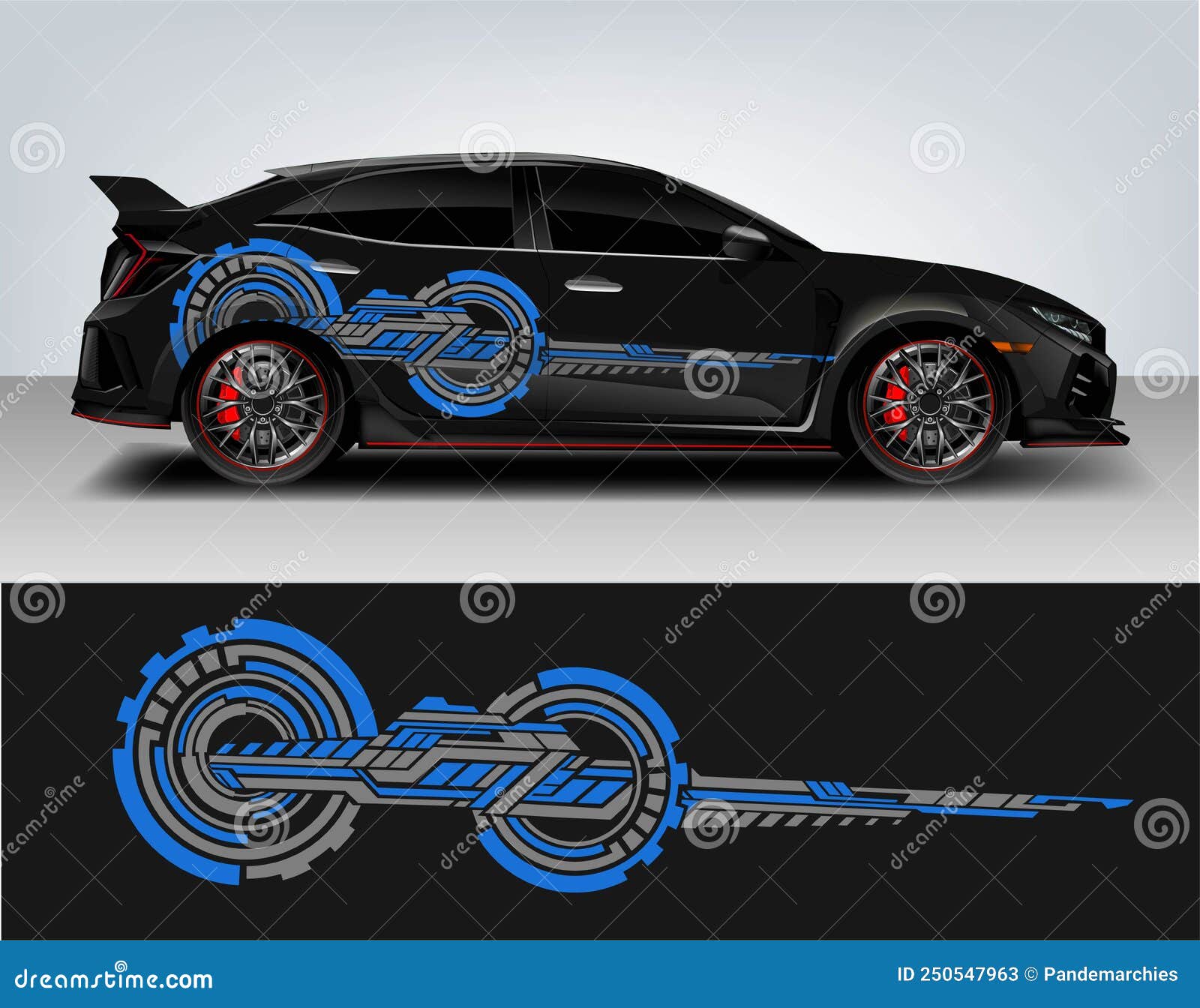 Mobile Stripes Sticker Decals Set for Car Stock Vector - Illustration ...