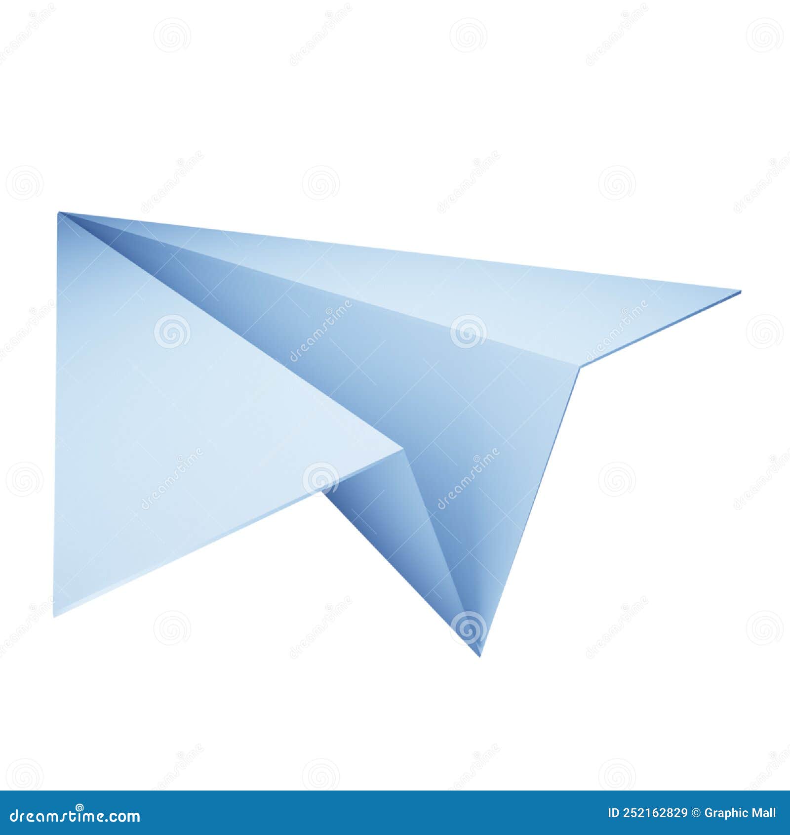 Paper Plane 3d Rendering Isometric Icon. Stock Vector - Illustration of ...