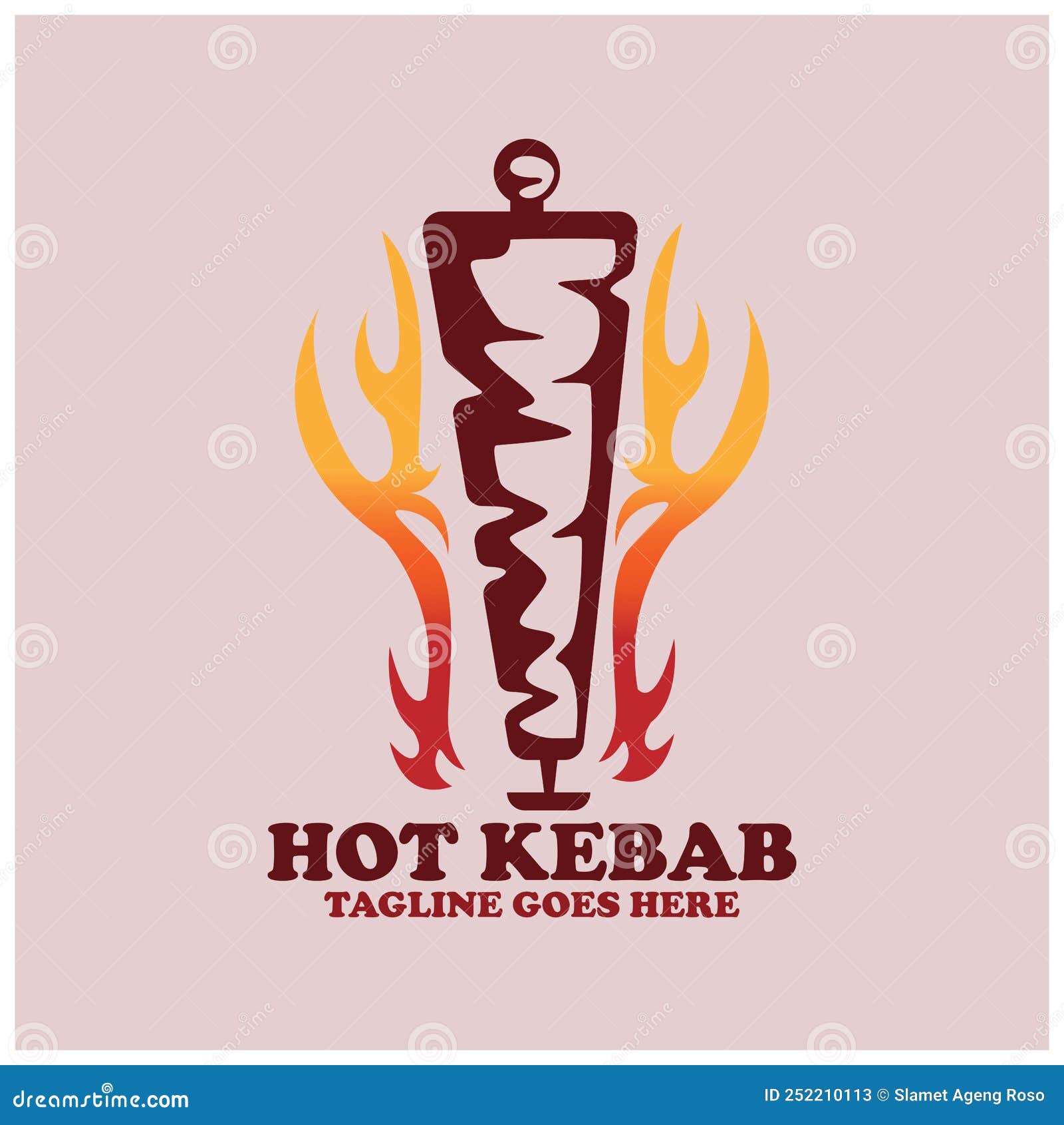 Kebab. Design Element For Logo, Label, Emblem, Sign. Vector ...