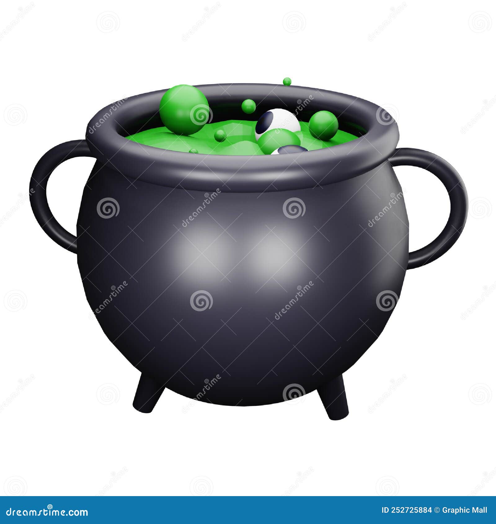 Cauldron Pot 3d Rendering Isometric Icon. Stock Vector - Illustration ...