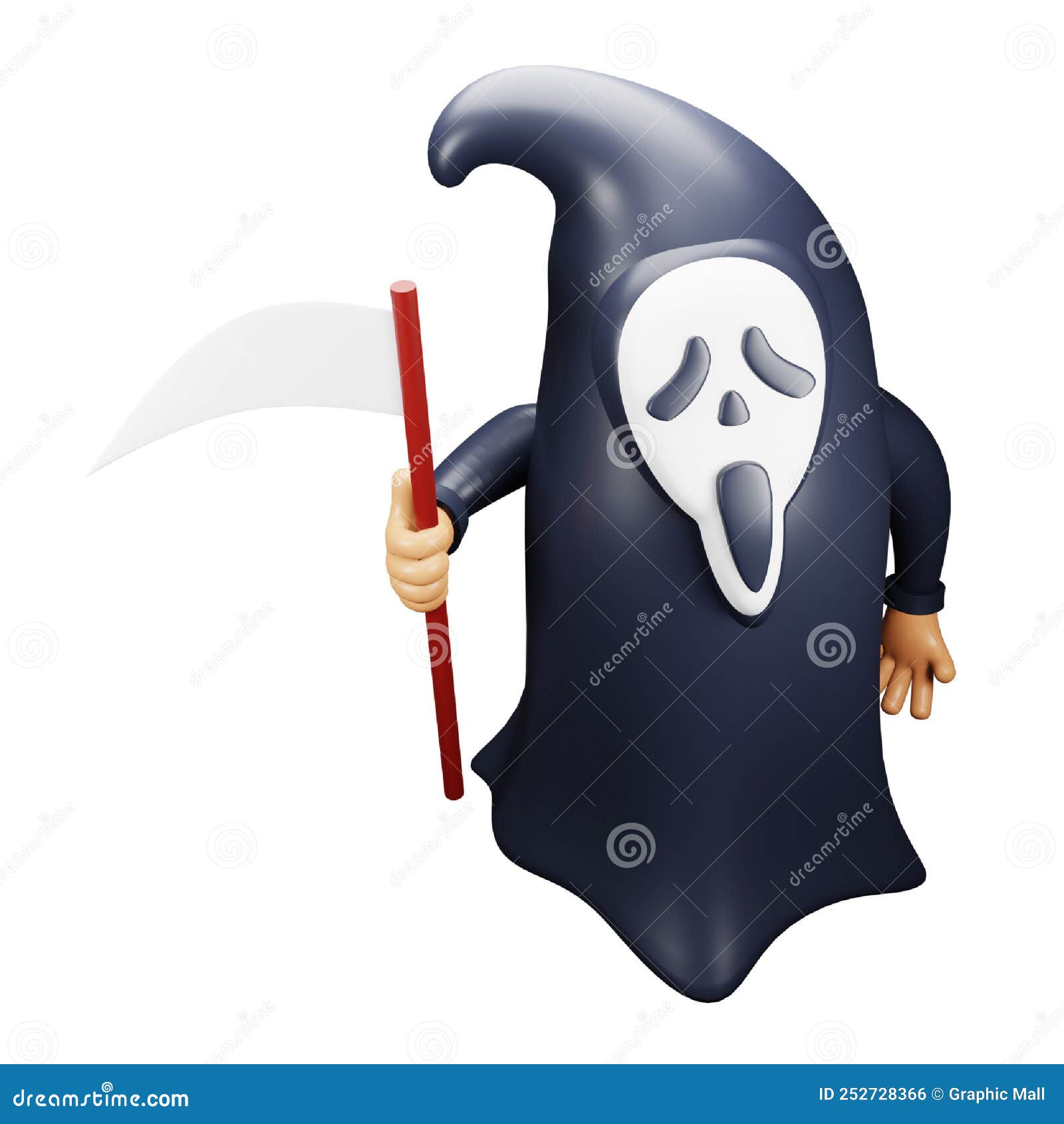Ghost Monster 3d Rendering Isometric Icon. Stock Vector - Illustration ...