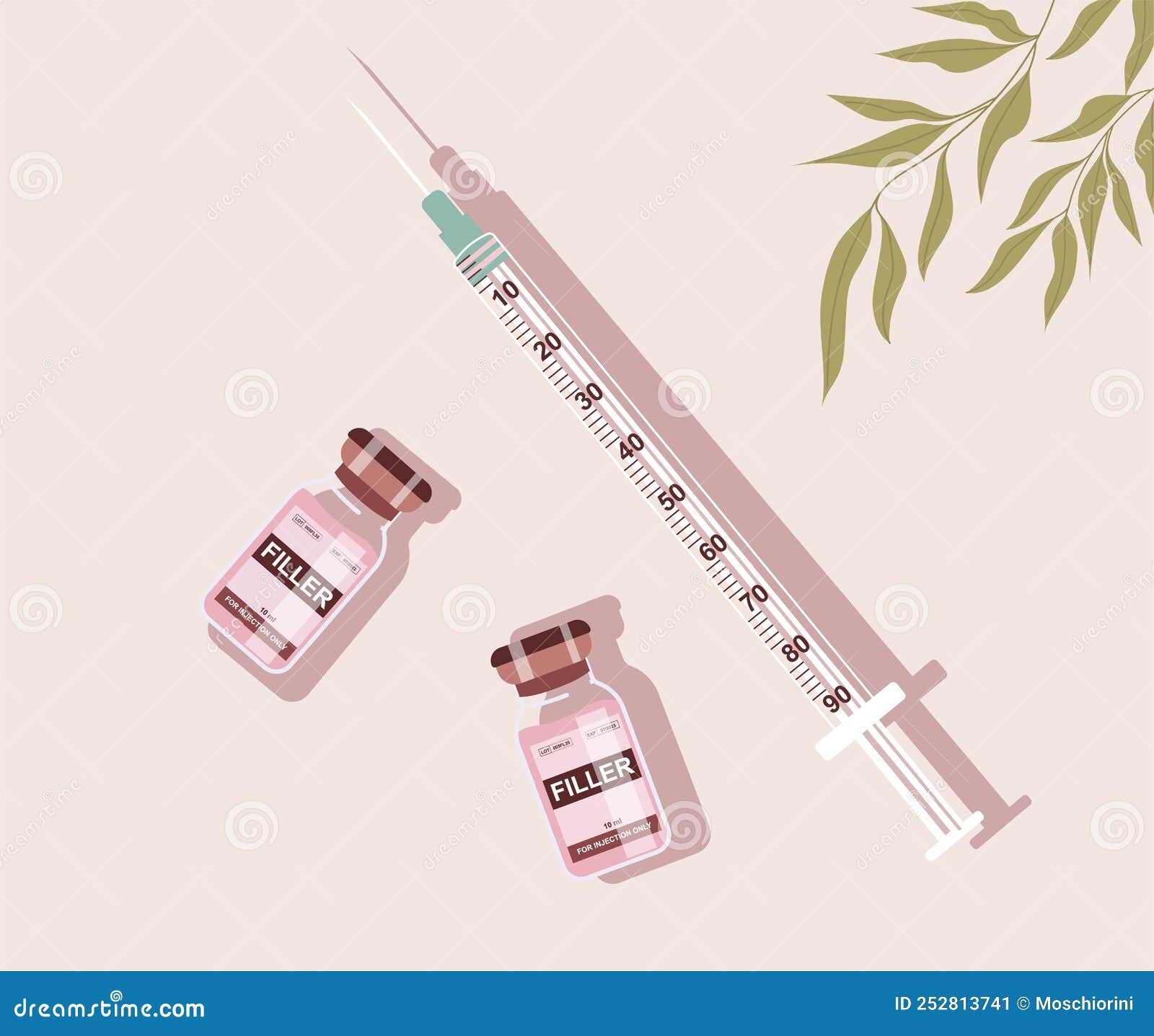 Lip Augmentation. Before And After Lip Filler Injections. Vector ...