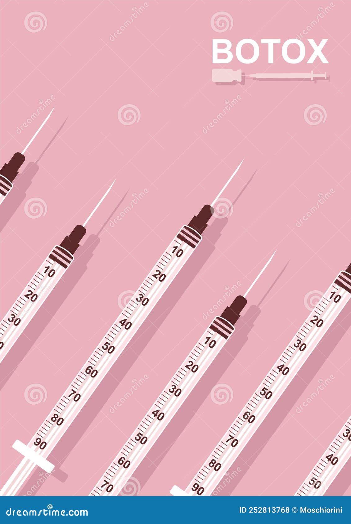 Botox Illustration Concept. Botulinum Toxin Anti-aging Treatment Stock ...