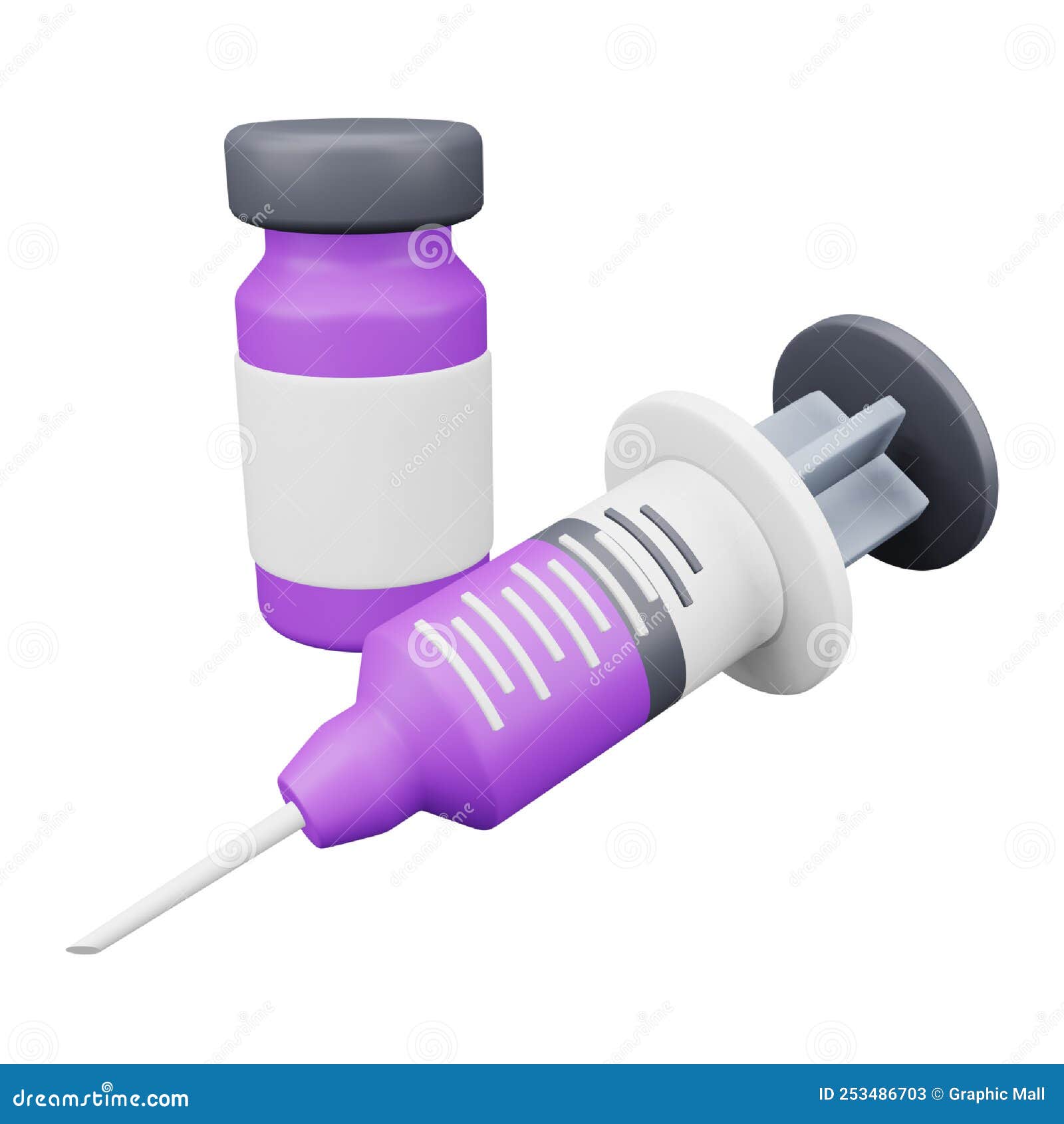 Vaccine Injection 3D Rendering Isometric Icon. Stock Vector ...