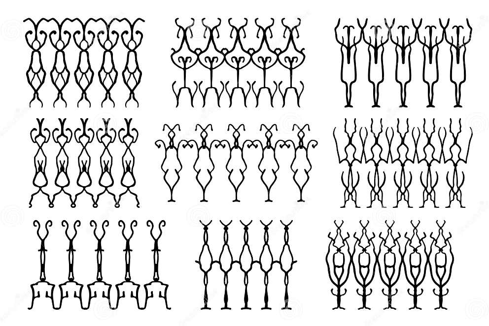 Assorted Spooky Cemetery Fence Silhouettes. Scary, Haunted and Spooky ...