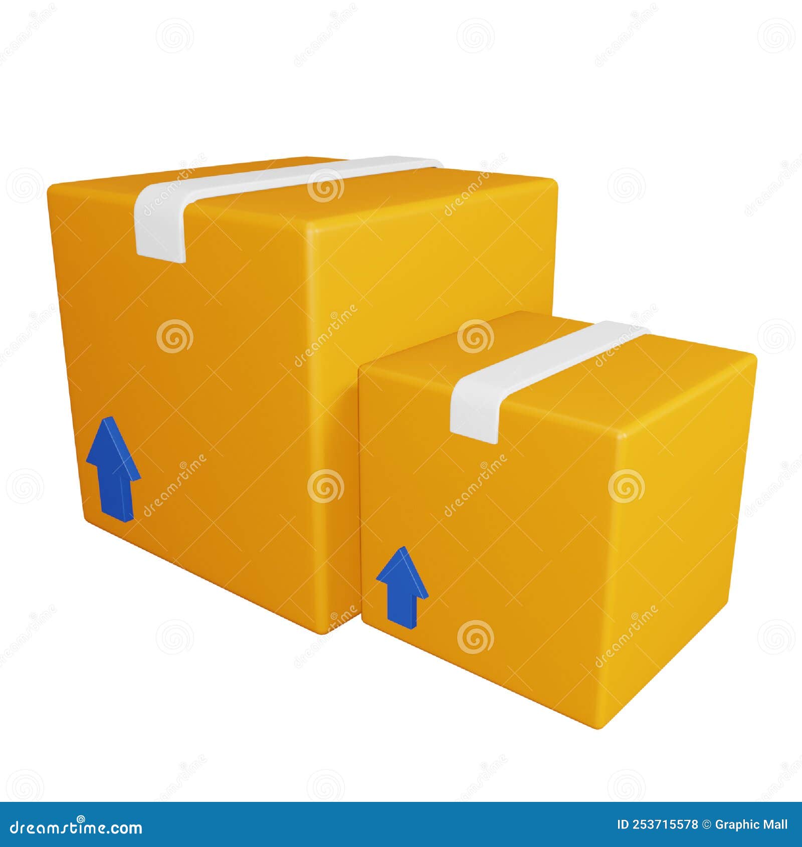 Box Delivery 3D Rendering Isometric Icon. Stock Vector - Illustration ...