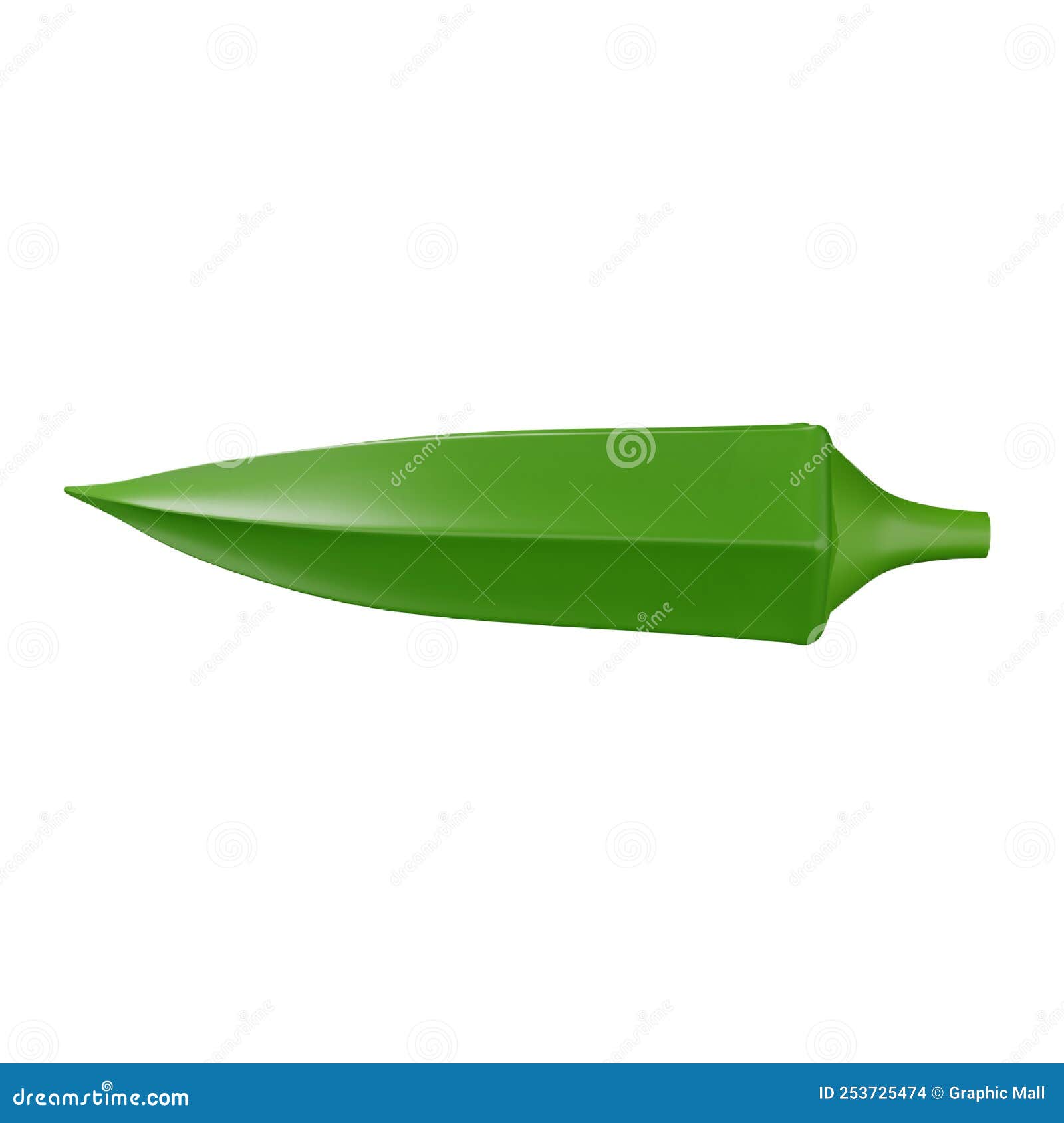 Lady Finger 3d Rendering Isometric Icon. Stock Vector - Illustration of ...