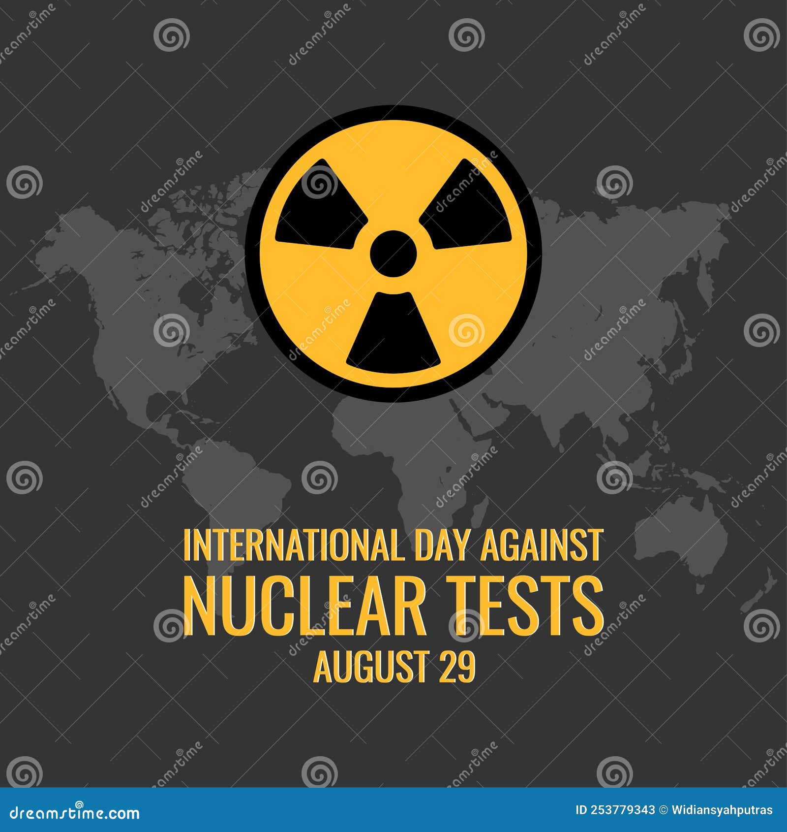 Vector Illustration, International Day Against Nuclear Tests. Perfect ...