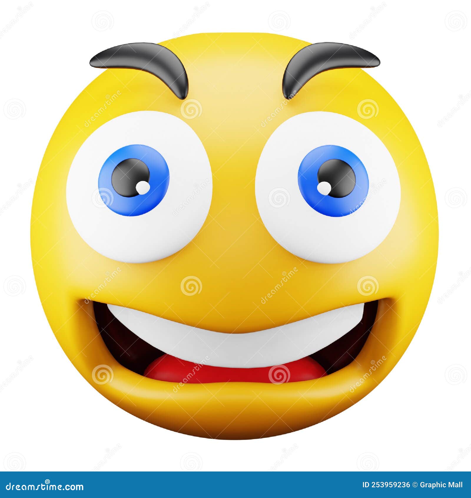 Shocked Emoji Face 3d Rendering Isometric Icon. Stock Vector ...