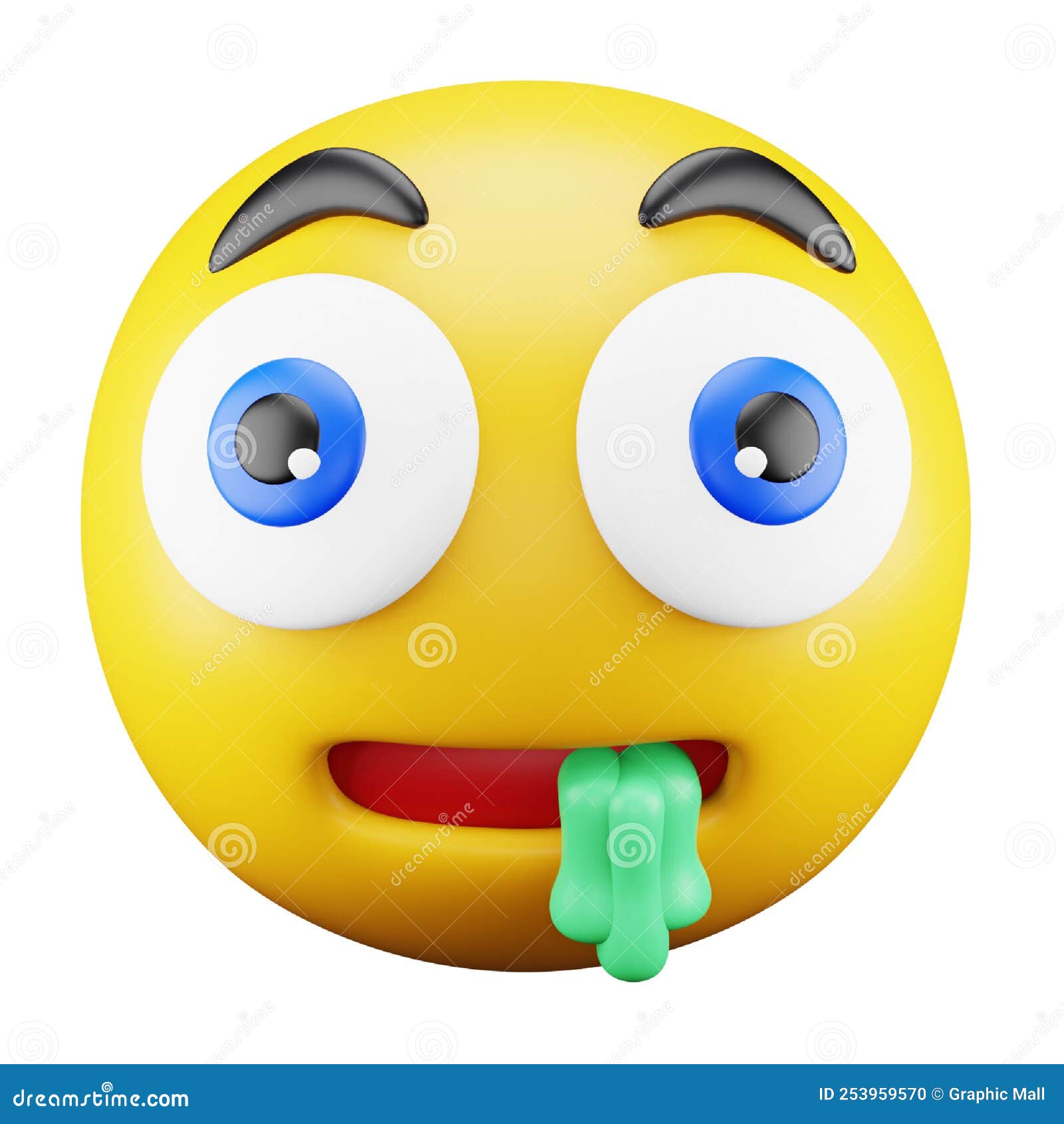 3d Emoji Drooling Face Royalty Free Cartoon 250072349