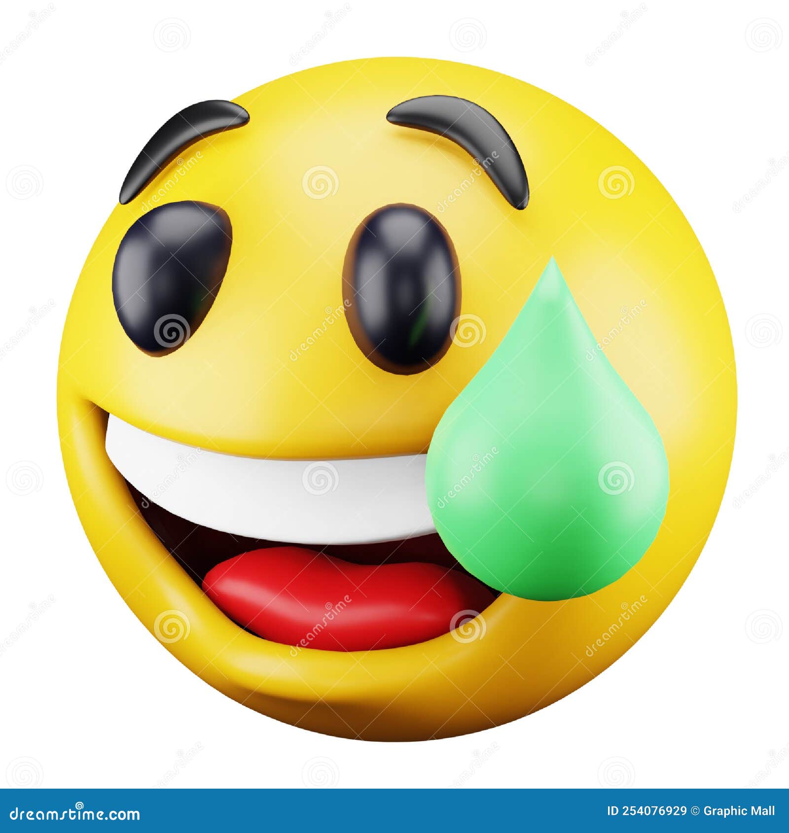 Awkward Emoji Face 3d Rendering Isometric Icon. Stock Vector ...