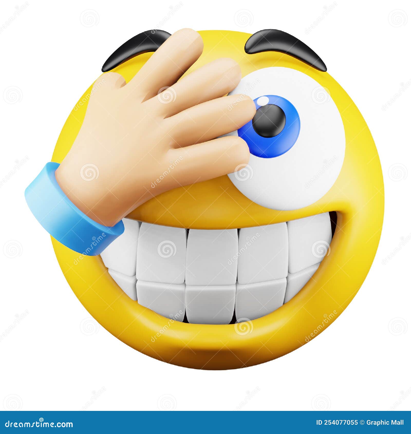 Disappointed Hand Emoji Face 3d Rendering Isometric Icon. Stock Vector ...