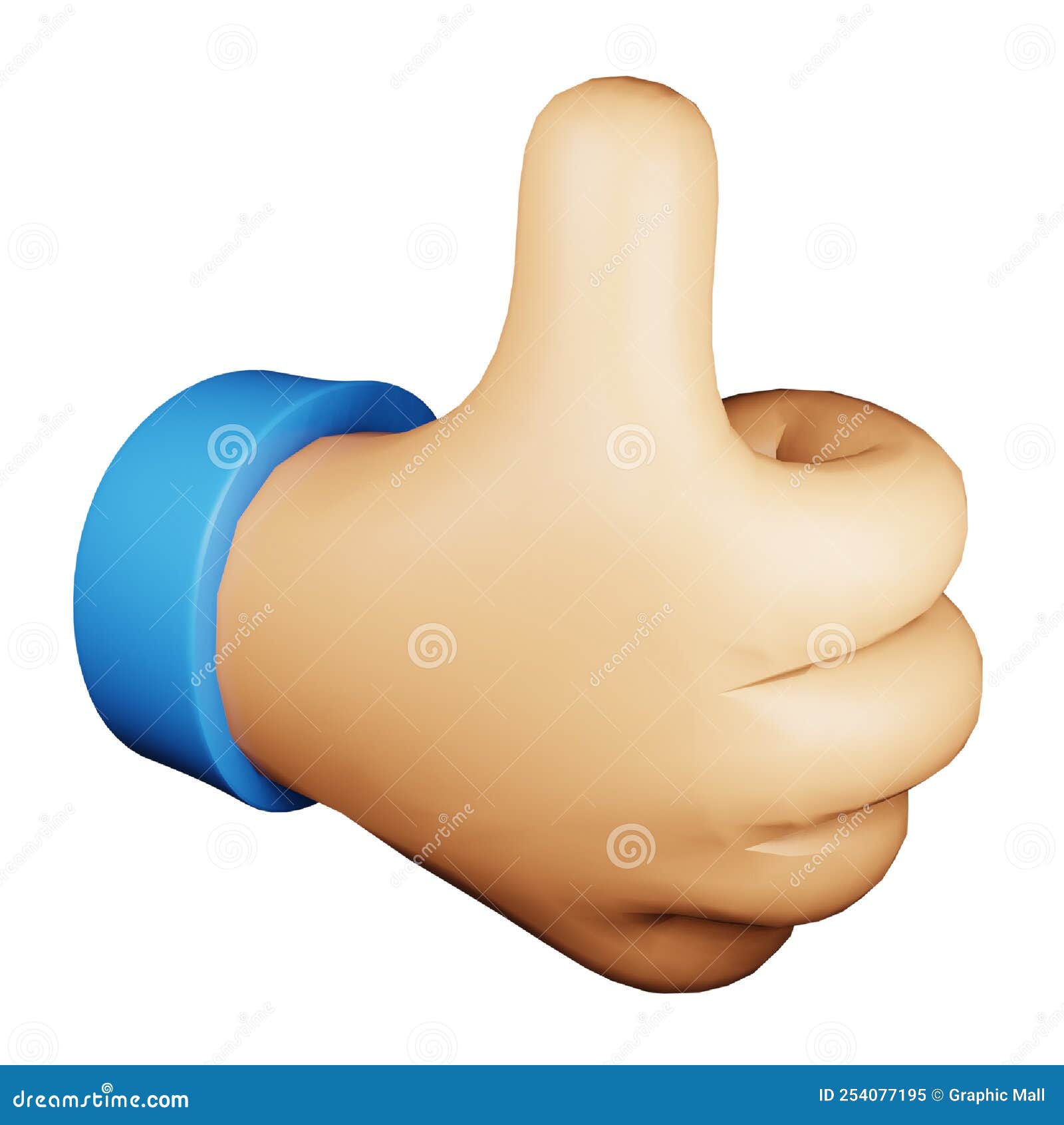 Like Hand Gesture Emoji 3d Rendering Isometric Icon. Stock Vector ...